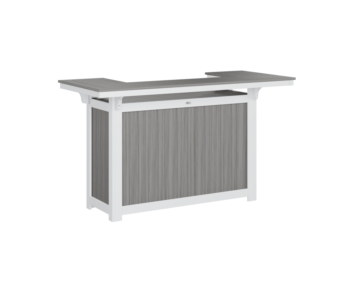 Berlin Gardens Bar and Buffet Tables ODIS4272DG/WH Outdoor Island ...