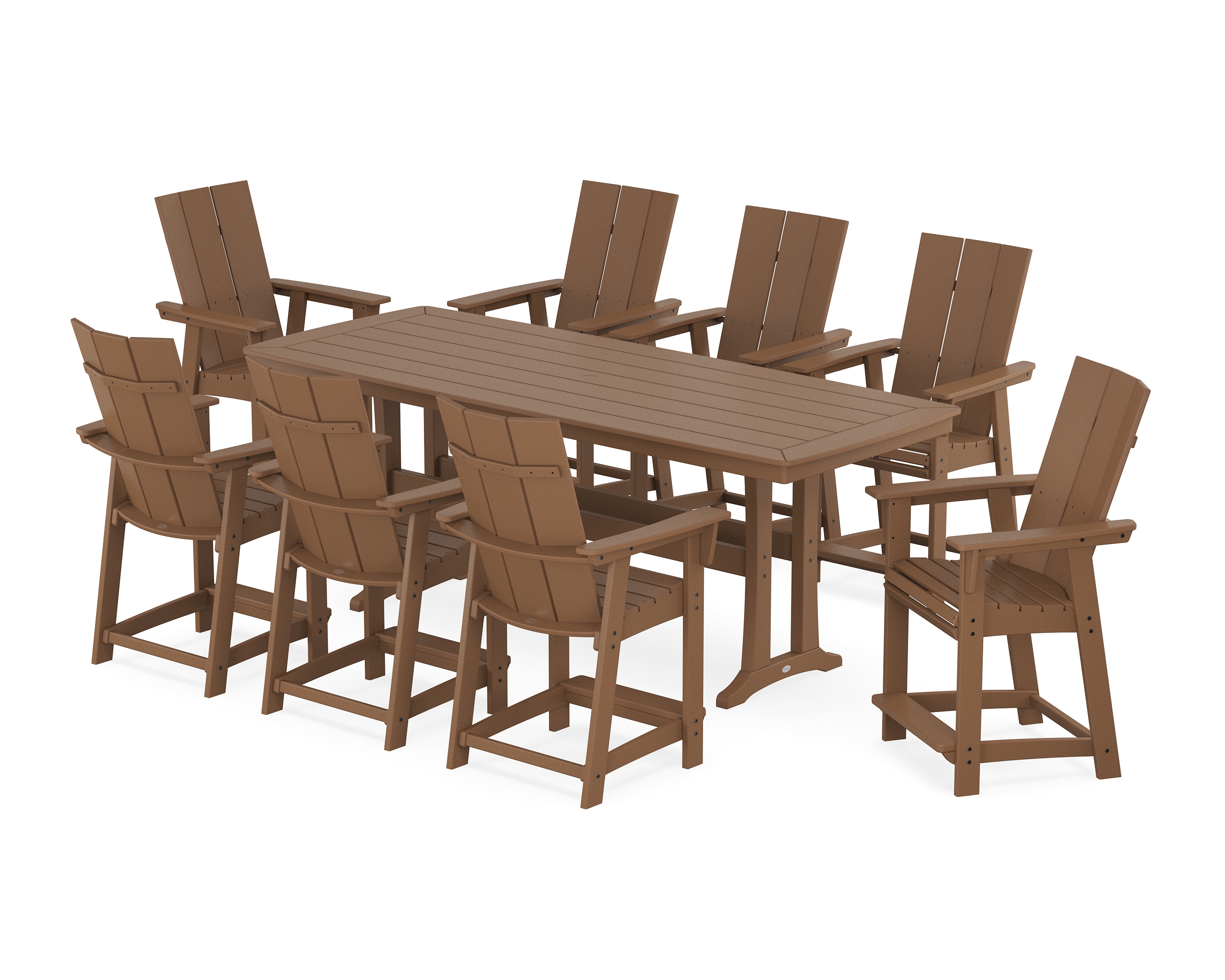 Polywood Modern Adirondack PWS1934-1-TE Modern Curveback Adirondack 9 ...