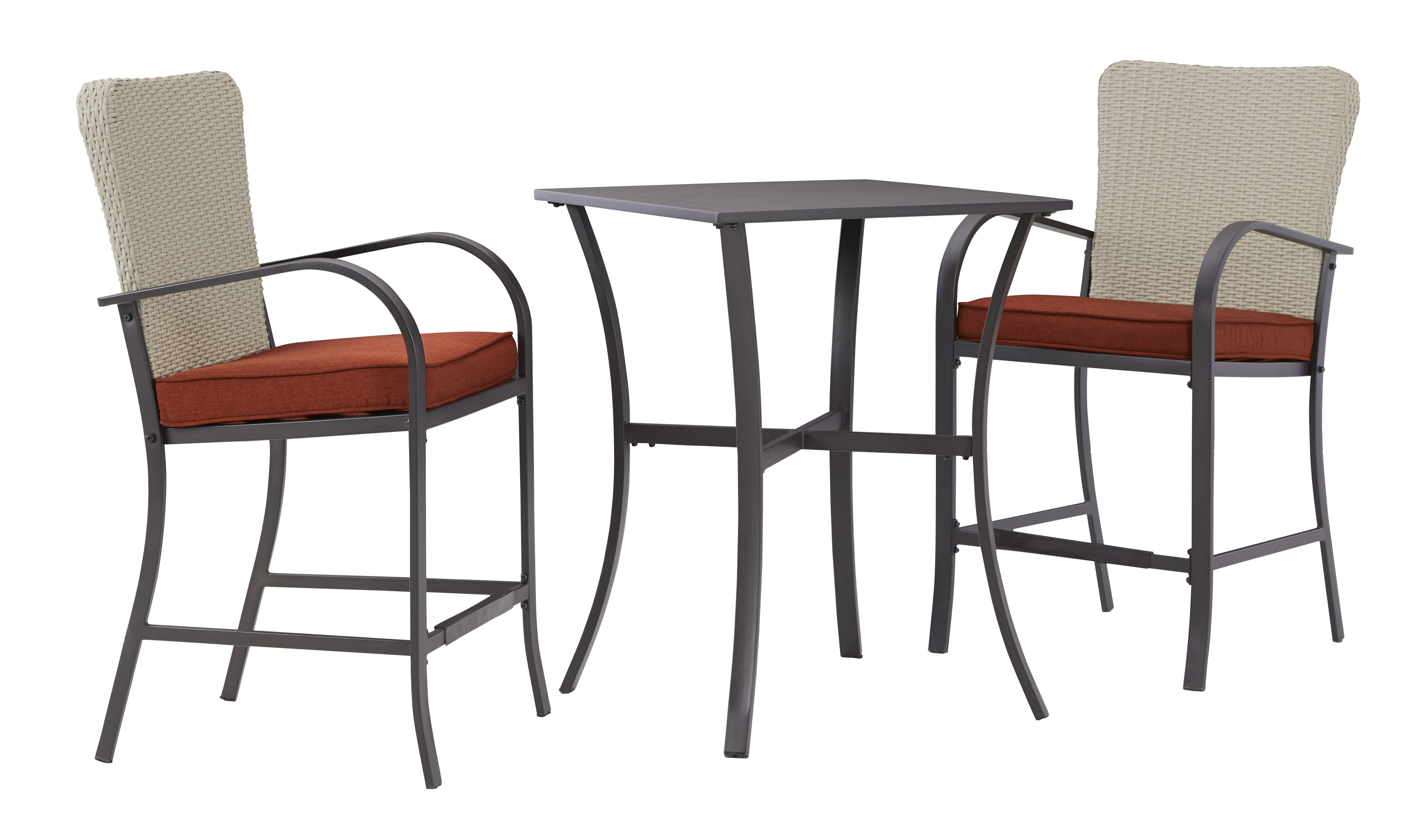 Signature Design By Ashley Tianna Metal Resin Wicker Counter Table Set 