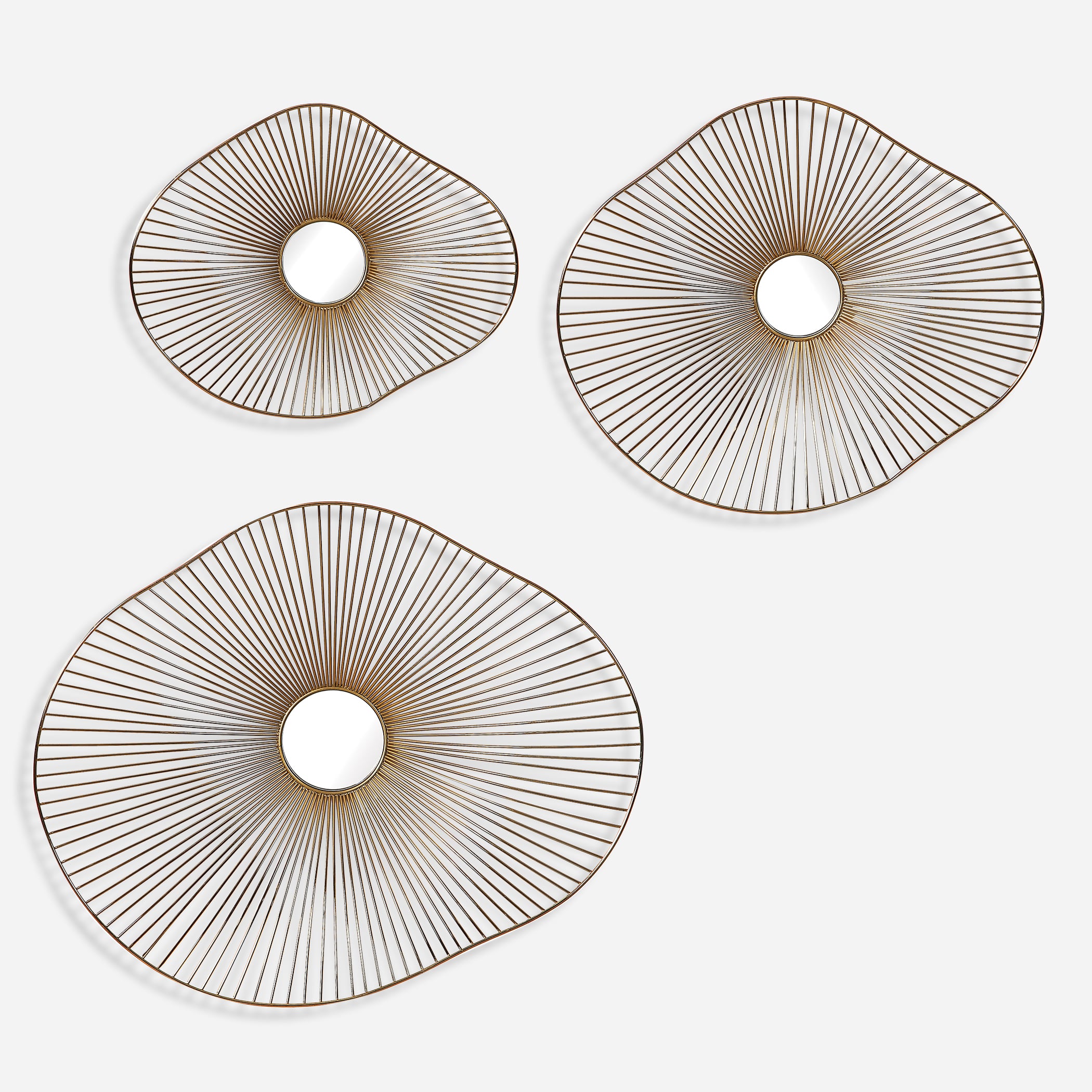 Uttermost Avarie 4182 Avarie Gold Metal Wall Art Set/3 | Stuckey ...