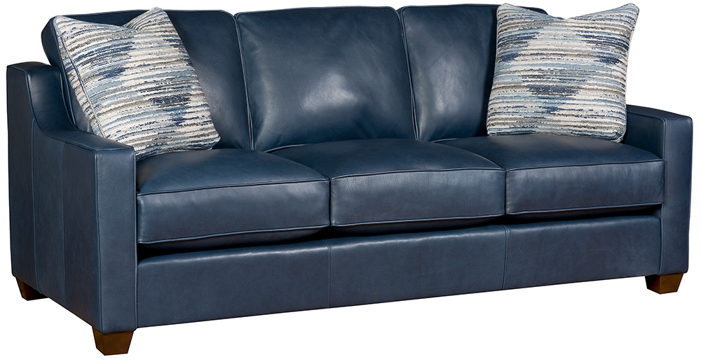 King Hickory Loft 3200-RLW-L Contemporary Leather 82" Recessed-Arm Sofa ...