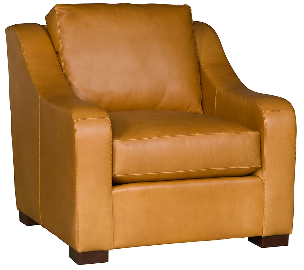 King Hickory Fresno 4101W-L Contemporary Leather Slope-Arm Accent Chair ...