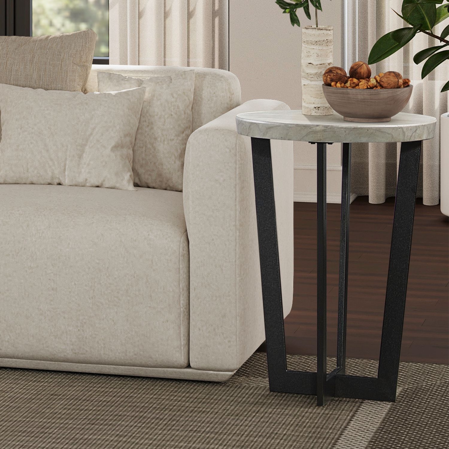 Liberty Furniture Pierce 504-OT1021 Contemporary 20" Round Faux ...