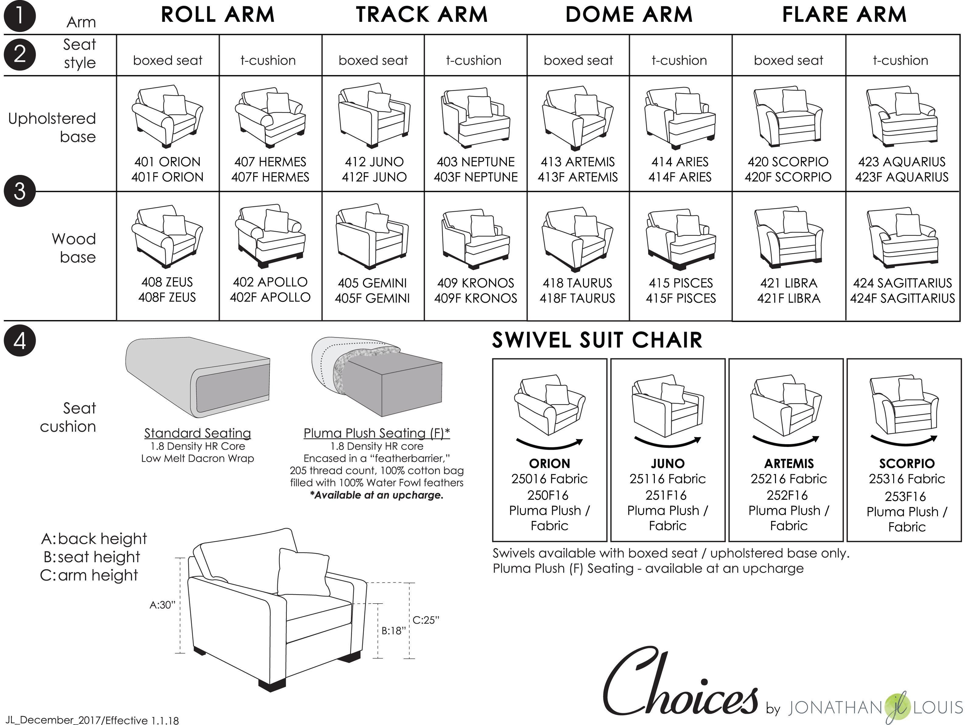 Jonathan Louis Choices - Juno Contemporary L-Shaped Sectional Sofa with ...