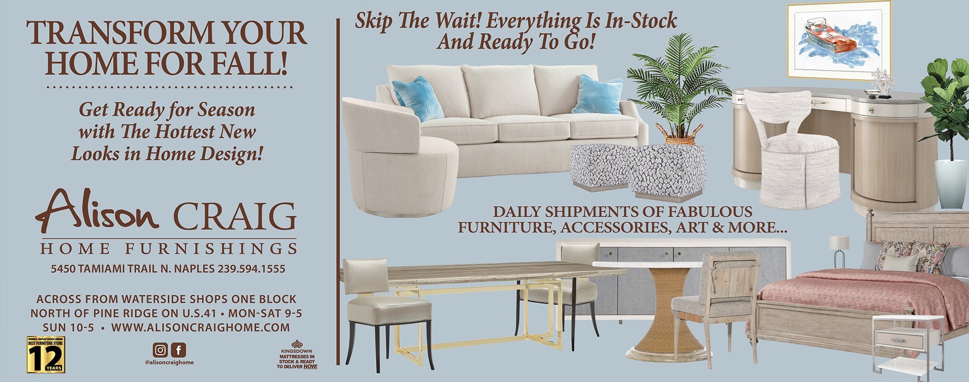 Alison Craig Home Furnishings | Naples, Fort Myers, Pelican Bay, Pine ...