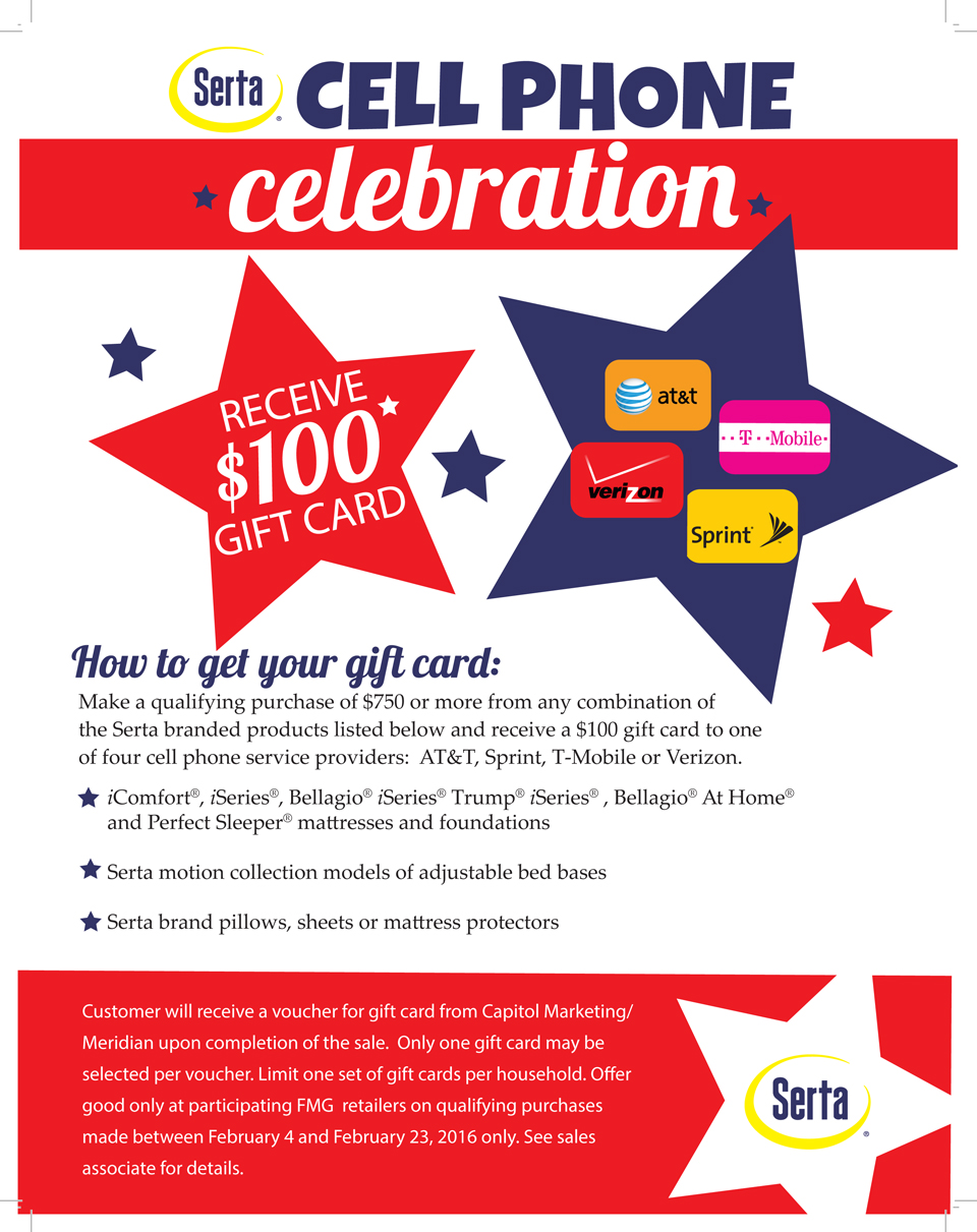 Serta Cell Phone Celebration at Godby Home Furnishings