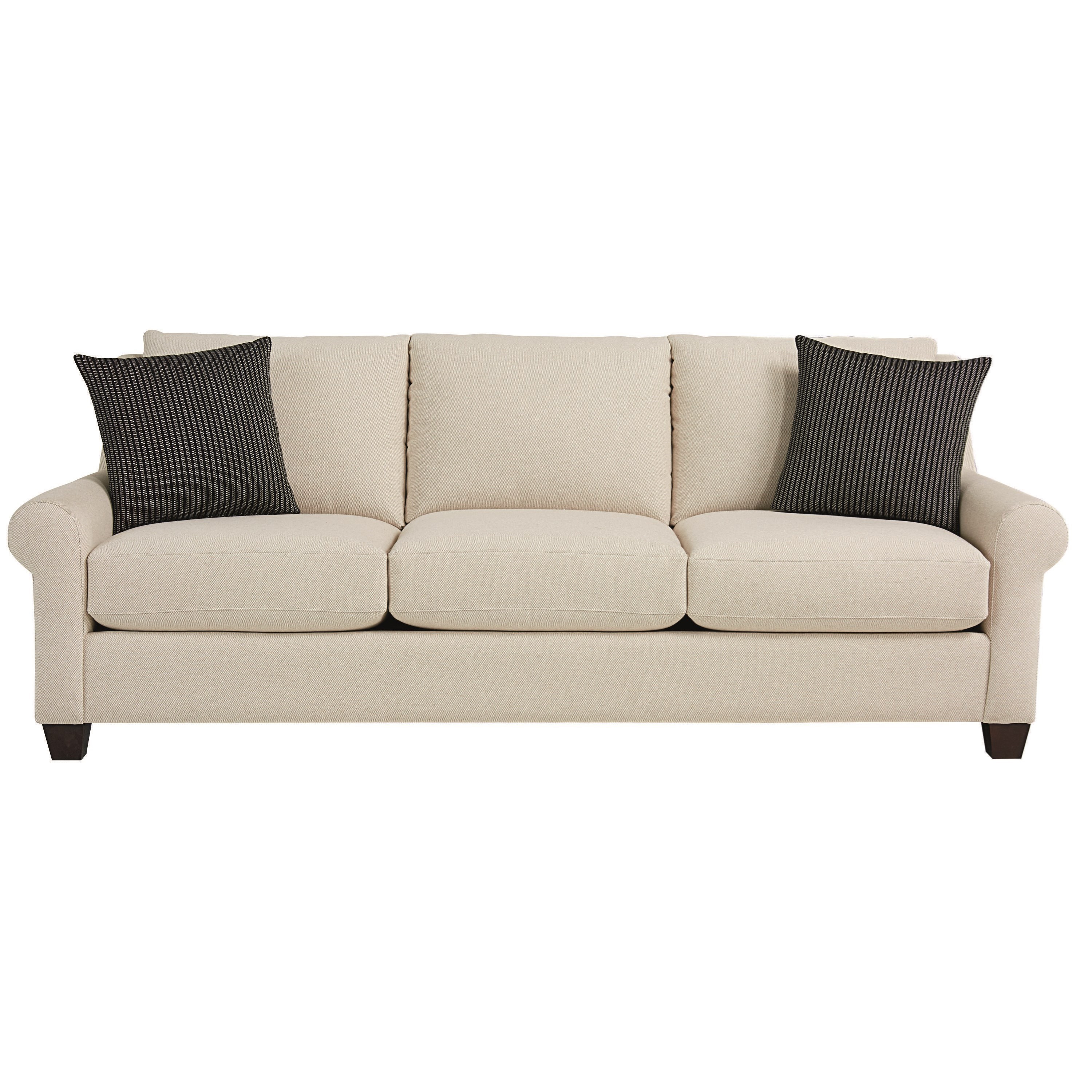 Bassett Ellery Transitional 93" Great Room Sofa with Sock Rolled Arms ...