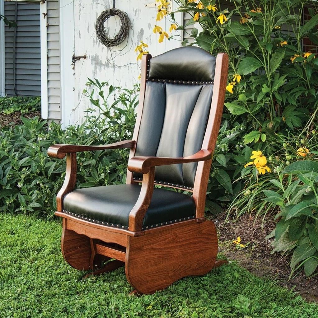 Buckeye Rockers Gliders Solid Wood Glider with Nailhead Trim | Wayside ...