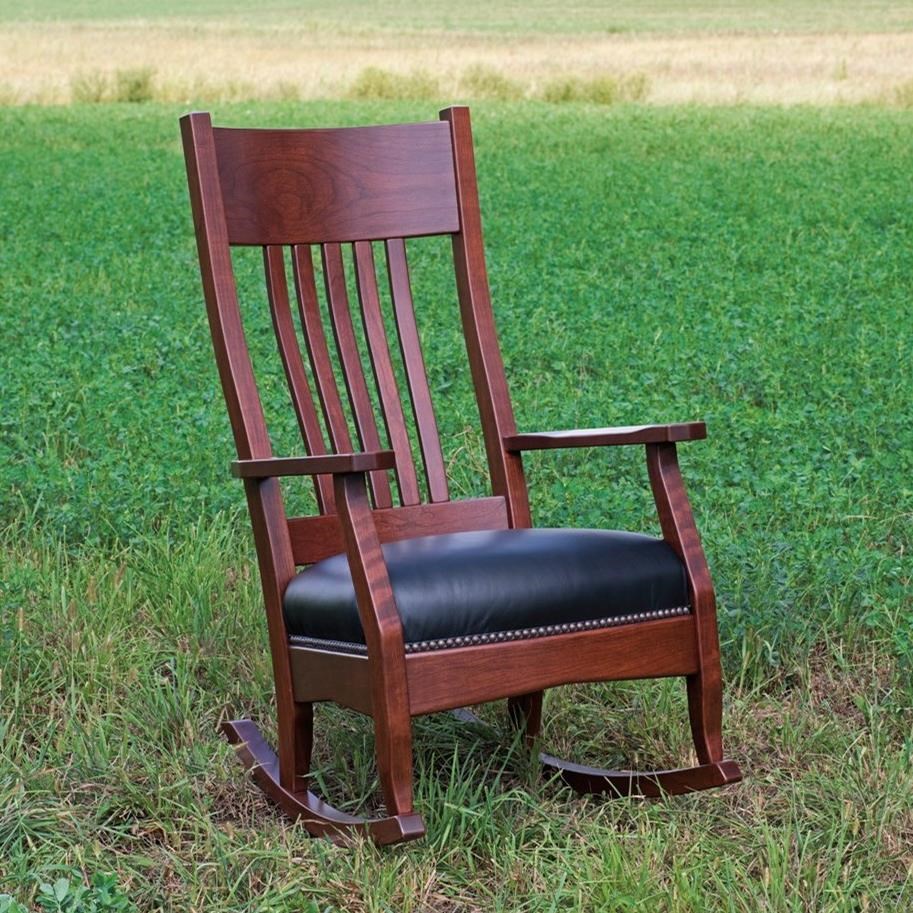 Buckeye Rockers Rockers Solid Wood Mission Rocker with Nailhead Trim ...