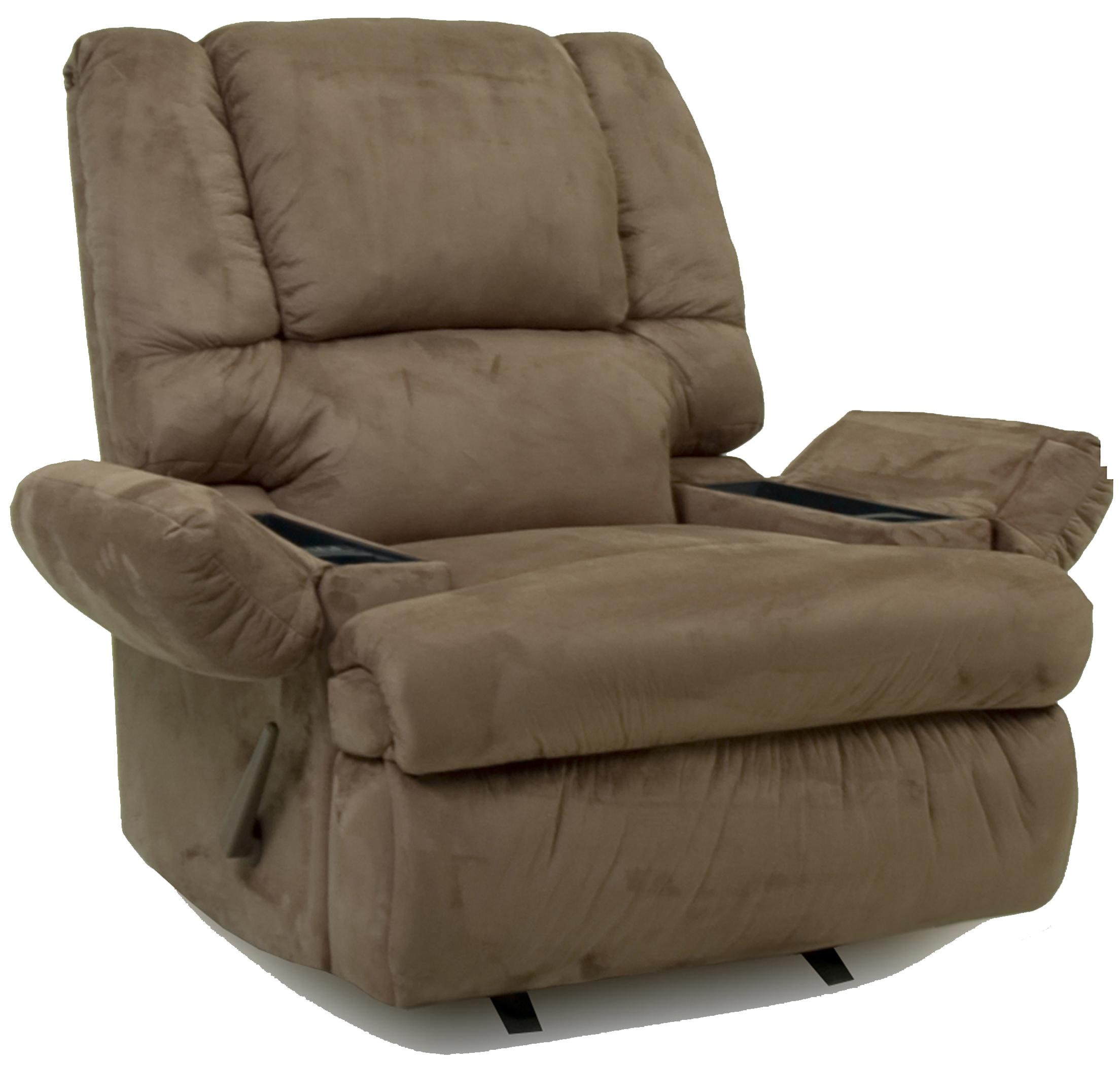 Franklin Rocker Recliners Chaise Rocker Recliner with Storage Arms ...