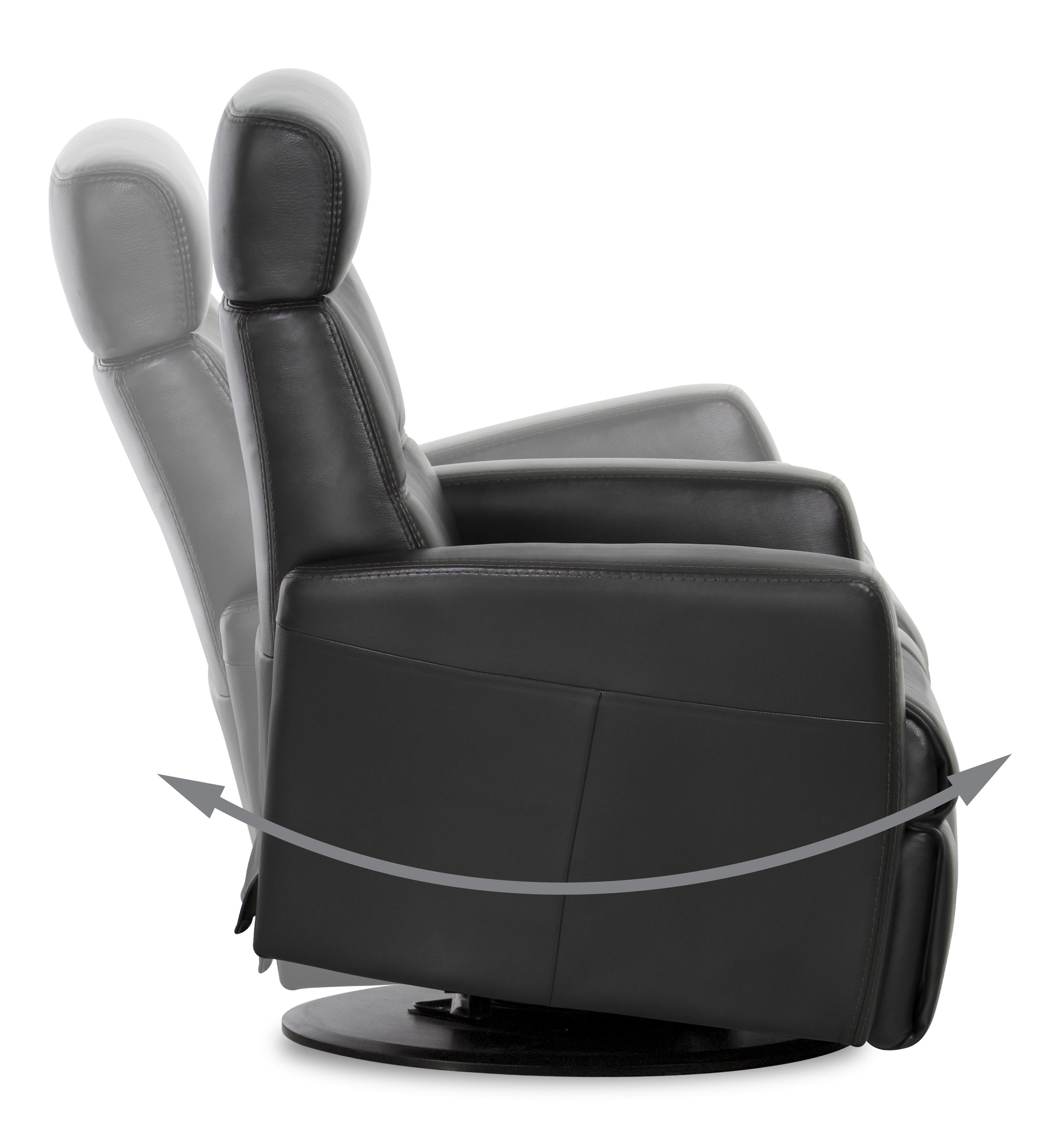 IMG Norway Divani Compact-Size Manual Recliner with Swivel, Glide and ...