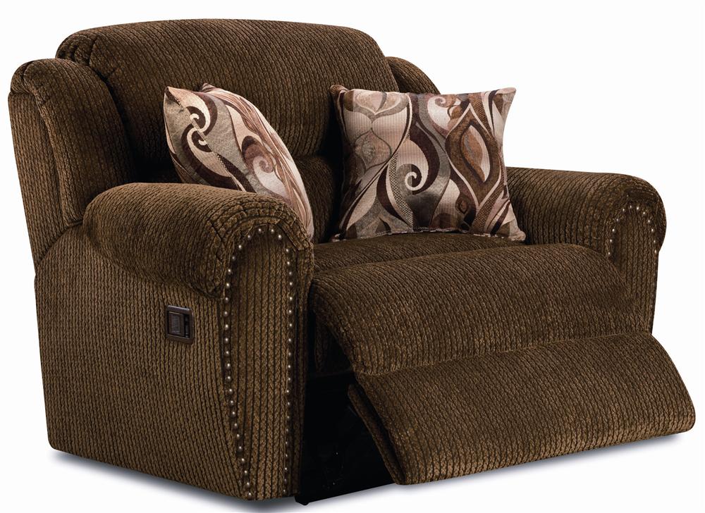 Lane Summerlin Snuggler Recliner with Rolled Arms and Nailhead Trim ...