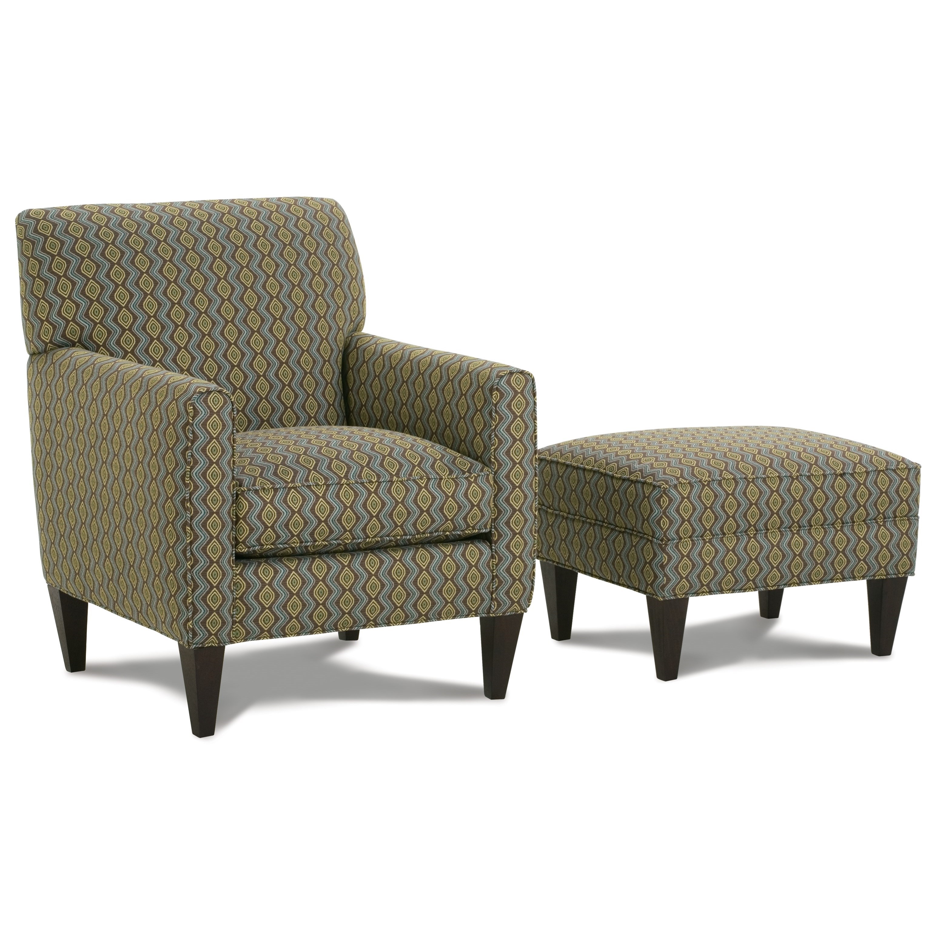 Rowe Chairs and Accents Willet Upholstered Chair with Track Arms ...