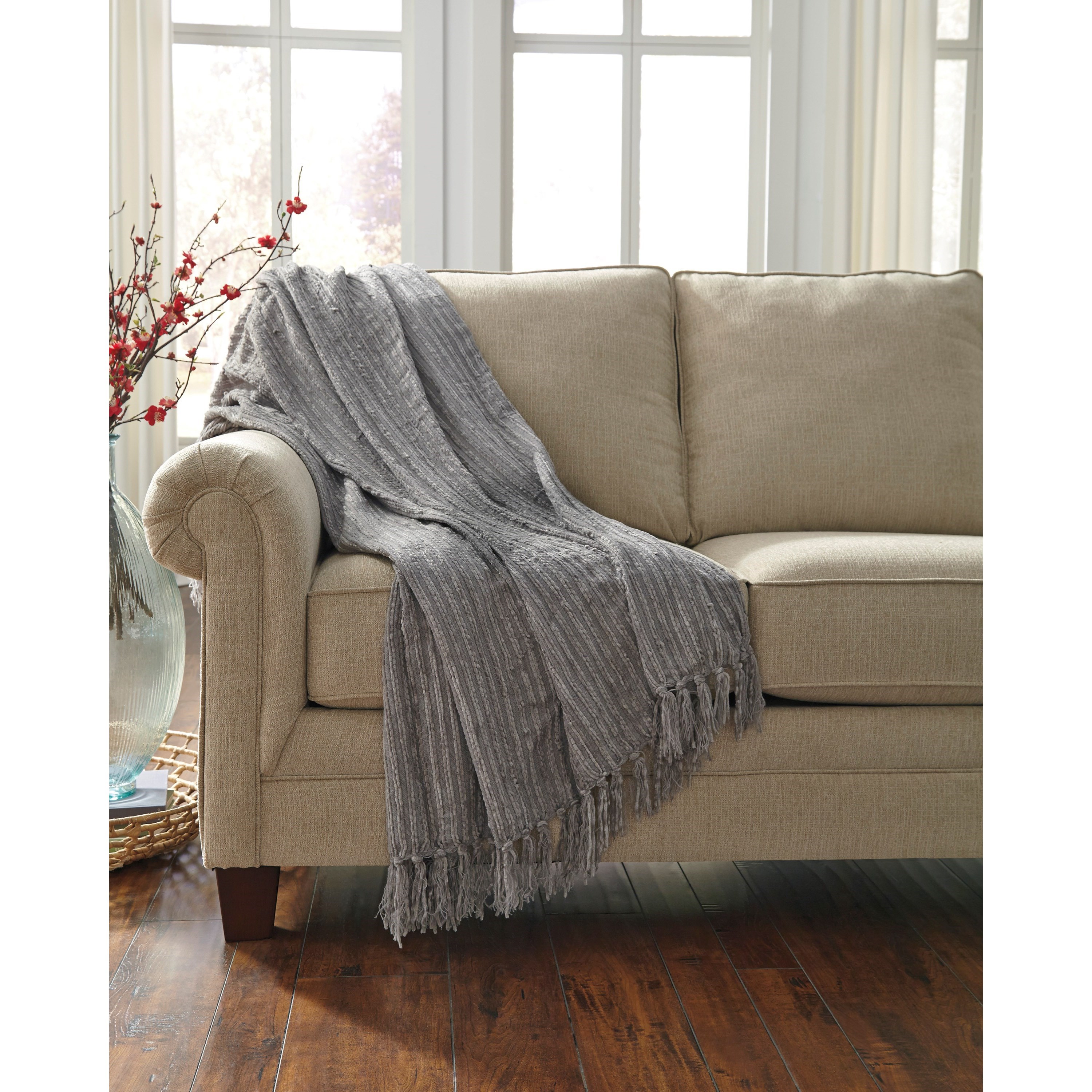 Ashley Signature Design Throws Noland - Gray Throw | Rooms and Rest ...