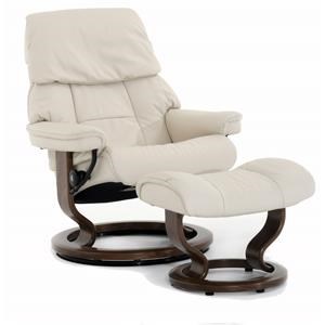Stressless Stressless Ruby 159199477 Medium Classic Reclining Chair and ...