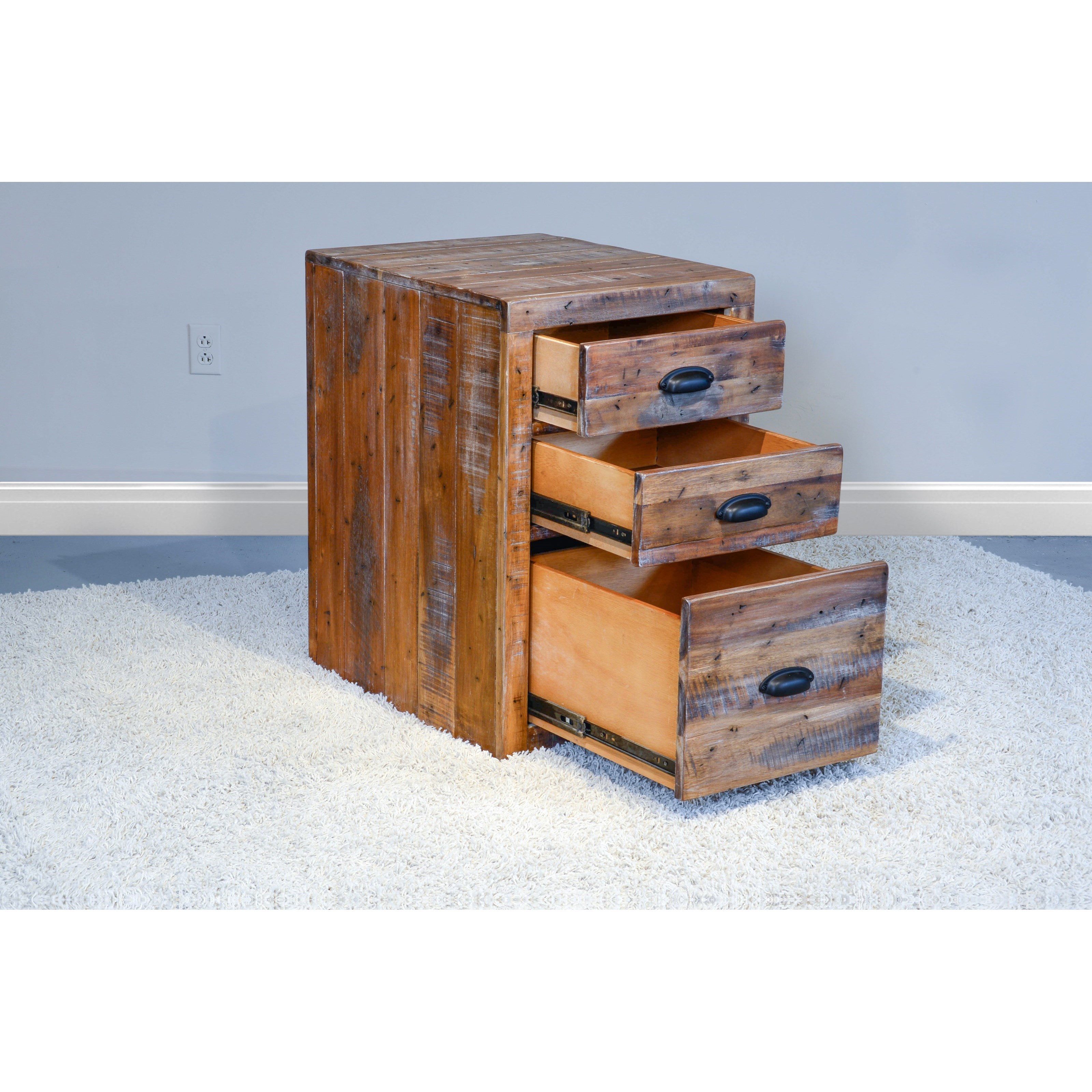 Sunny Designs Havana Rustic File Cabinet with 3 Drawers | Wayside ...