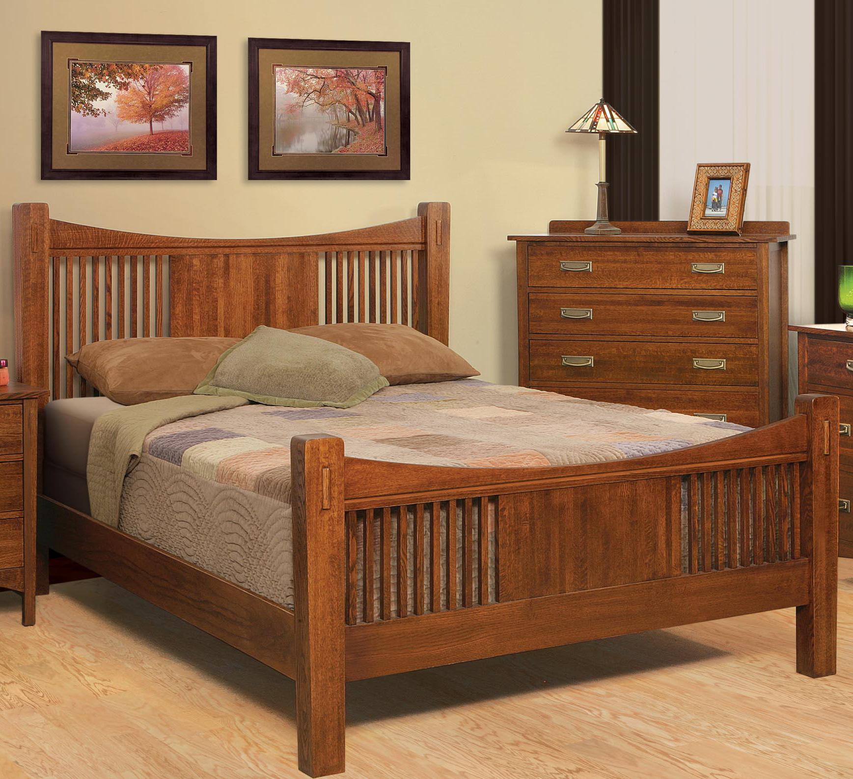 Witmer Furniture Heartland Queen Slat Panel Headboard & Footboard Bed ...