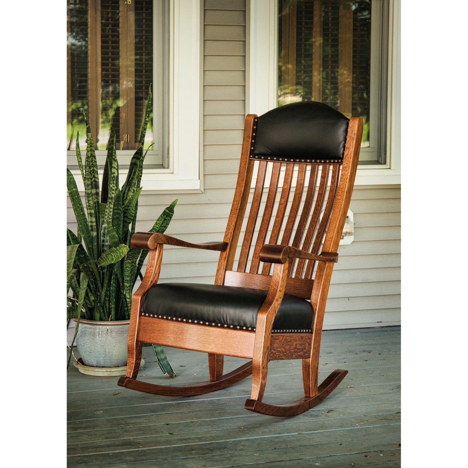 Buckeye Rockers Rockers Solid Wood Rocker with Nailhead Trim | Wayside ...