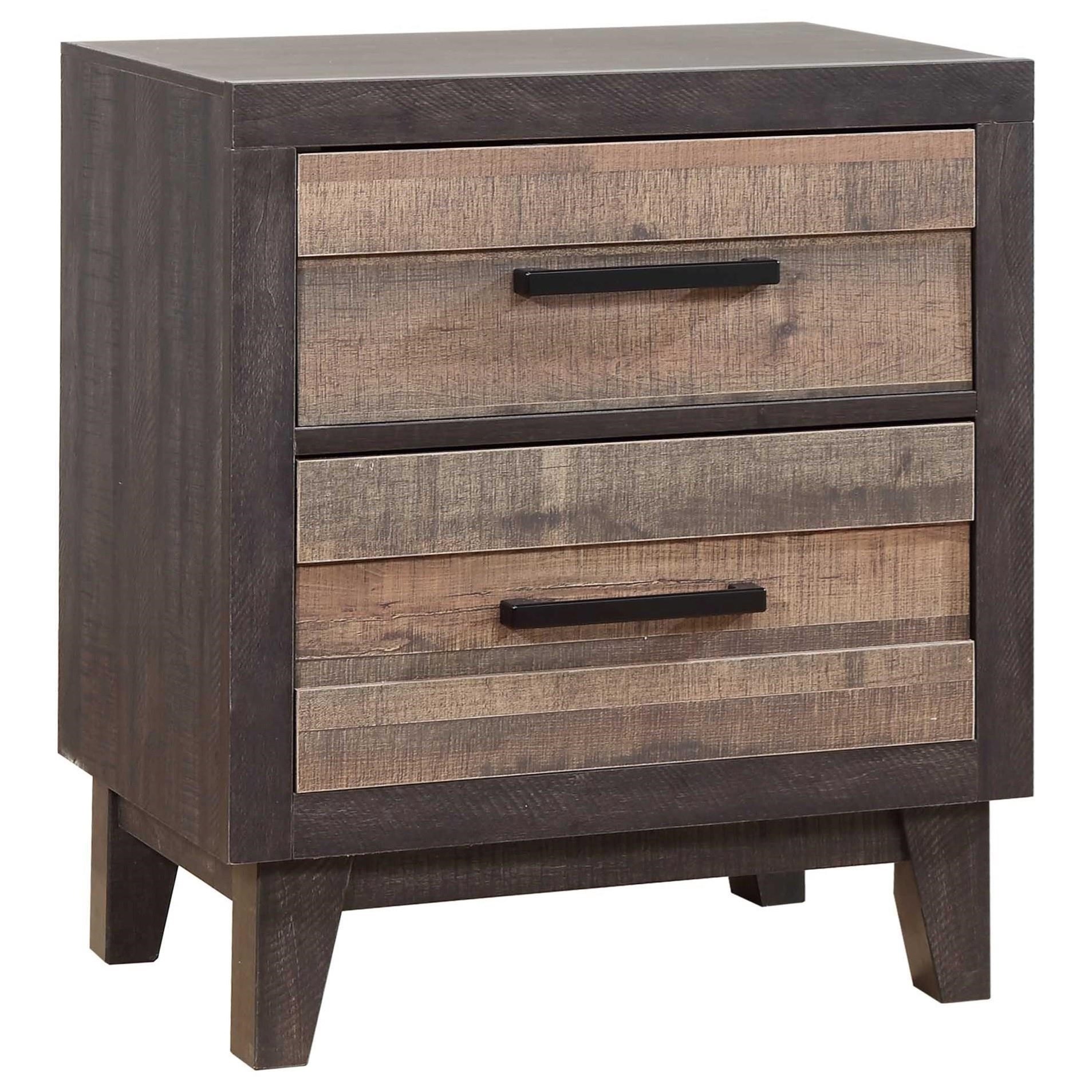 Crown Mark Tacoma Two-Tone Rustic Nightstand | Royal Furniture ...