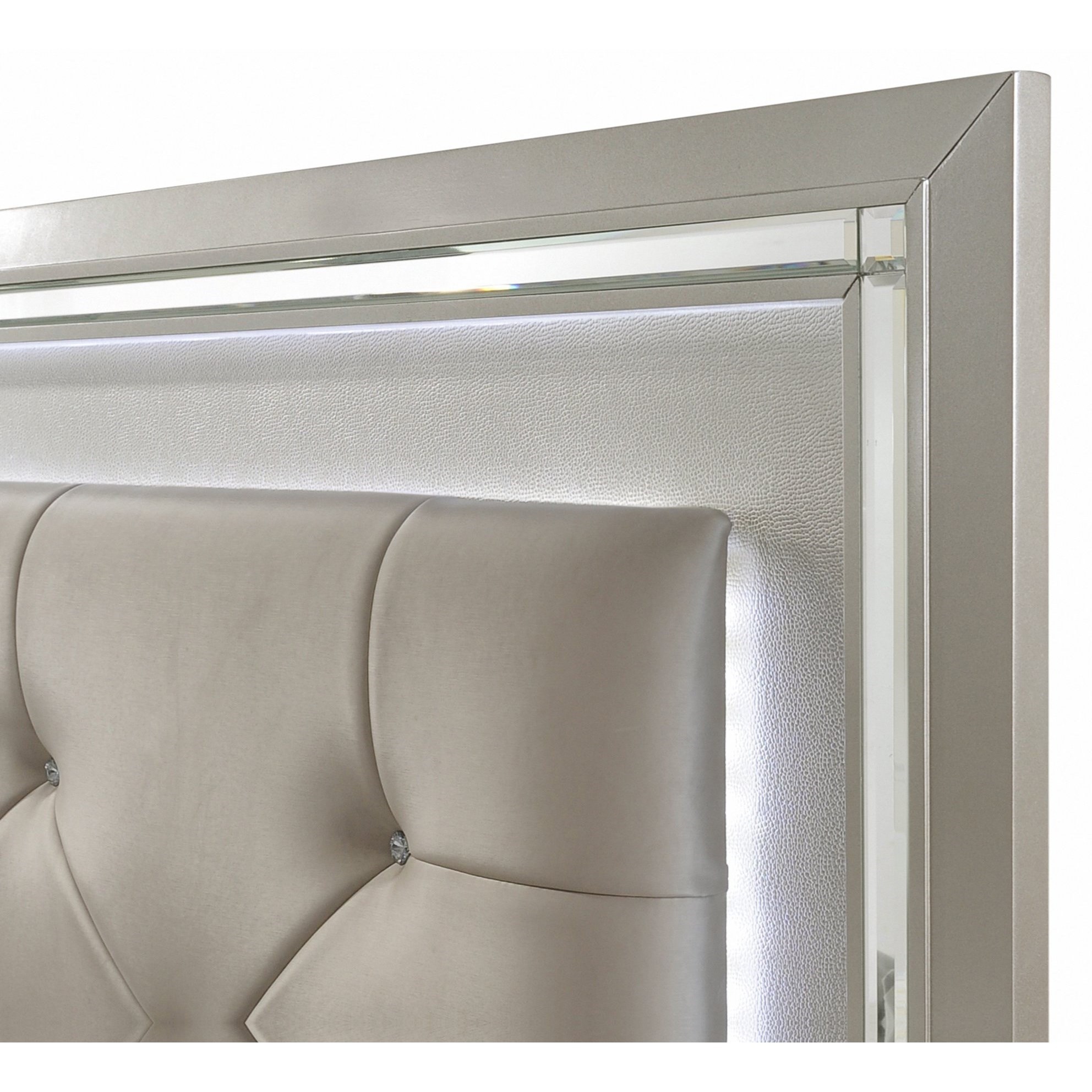 Elements Platinum Twin Upholstered Bed with Mood Backlighting | Royal ...