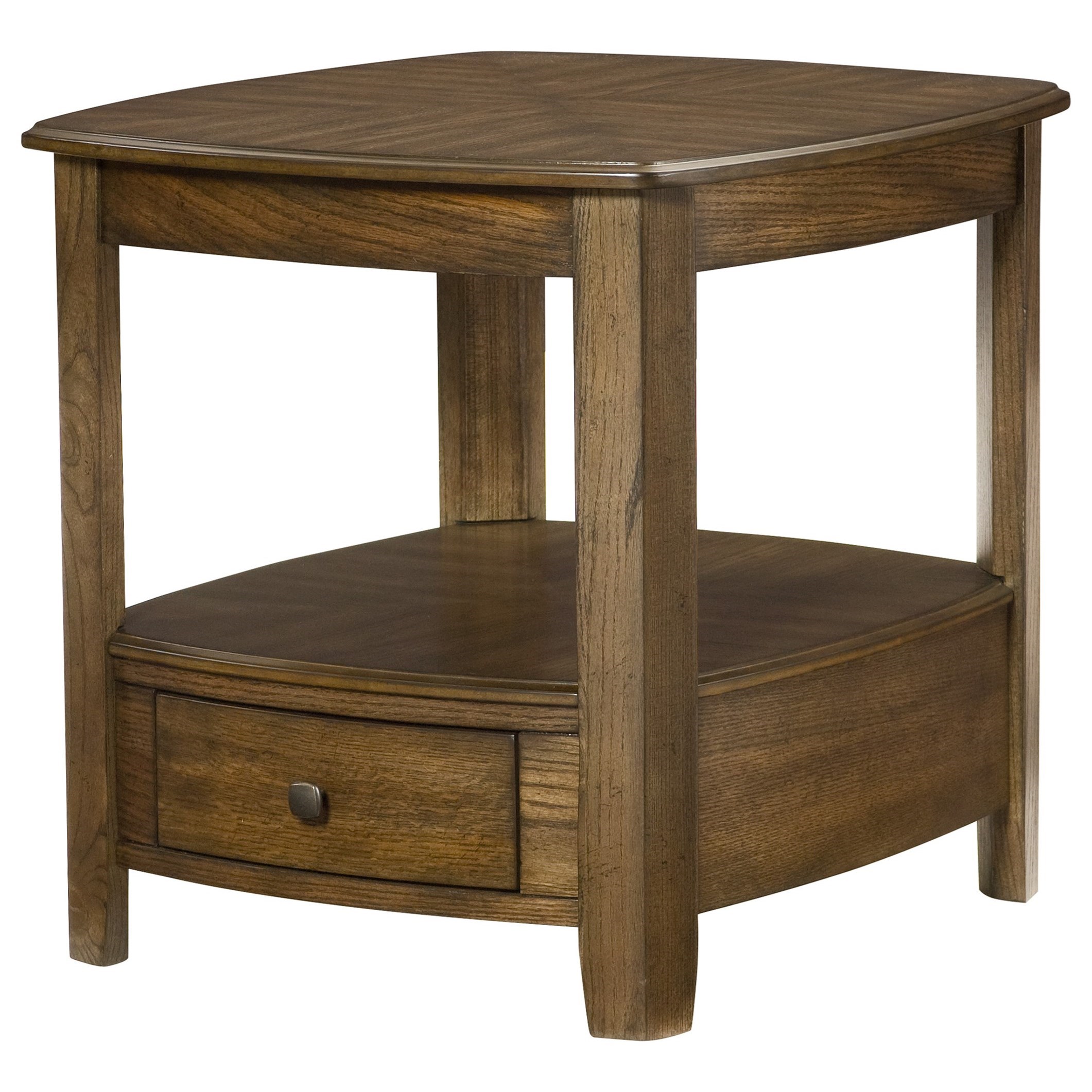Hammary Primo Transitional Rectangular Drawer End Table | Wayside ...