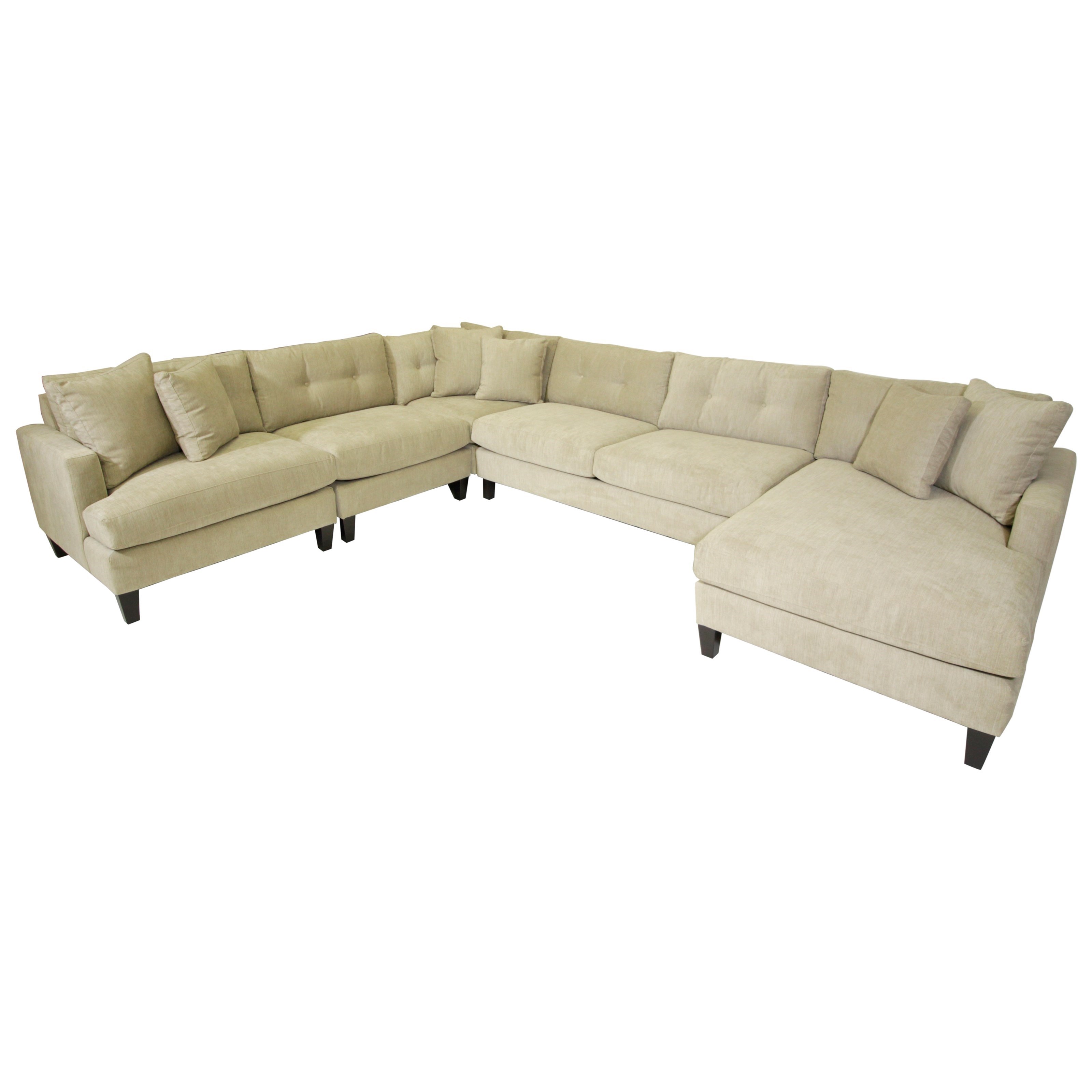 Jonathan Louis Mia Casual Sectional Sofa with Button Tufted Back ...