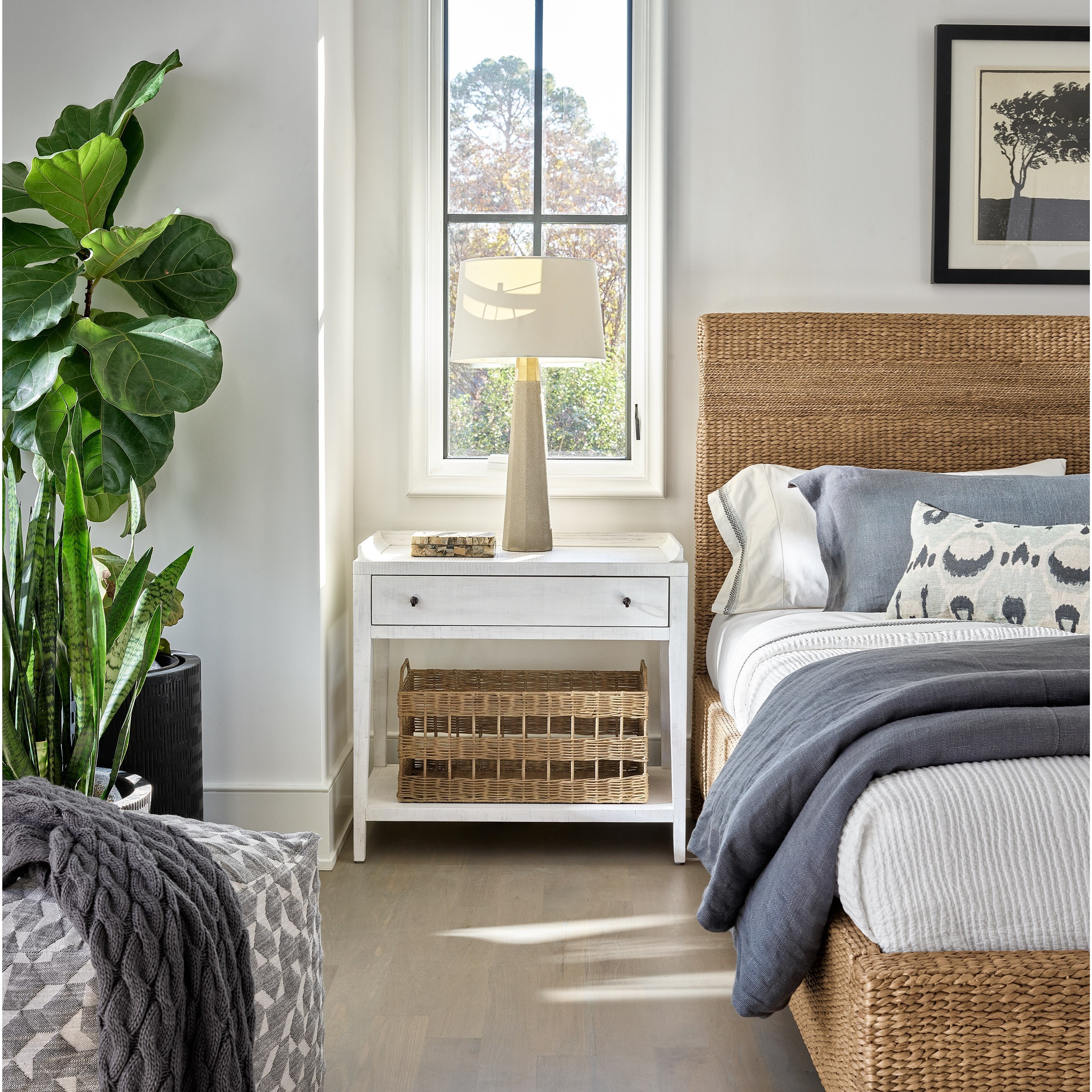 Universal Modern Farmhouse Farmhouse Rylie Nightstand with Storage ...