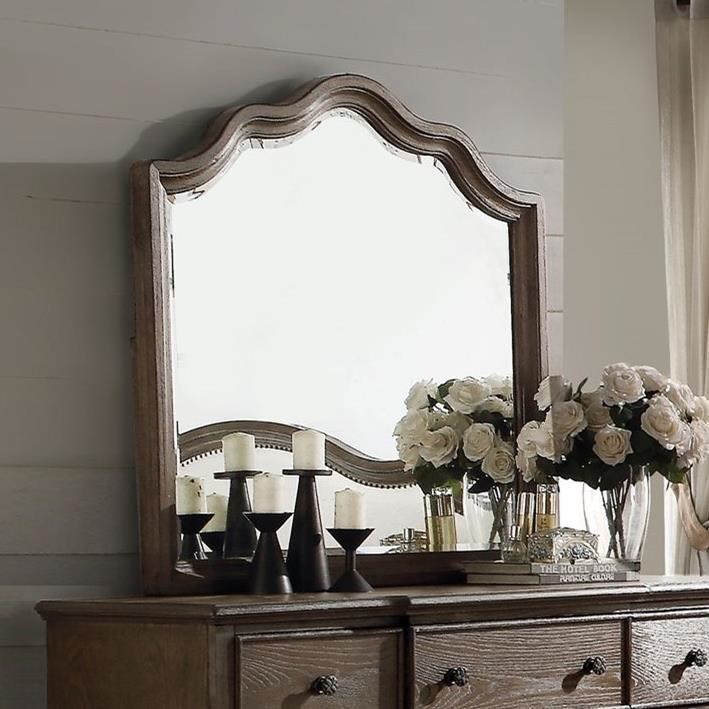 Acme Furniture Baudouin 26114 Vintage Arch Dresser Mirror A1 Furniture Mattress Dresser Mirrors