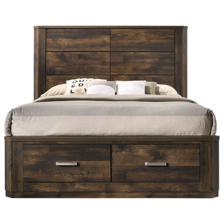 Acme Furniture Elettra 24200Q Contemporary Queen Storage Bed | Del Sol ...
