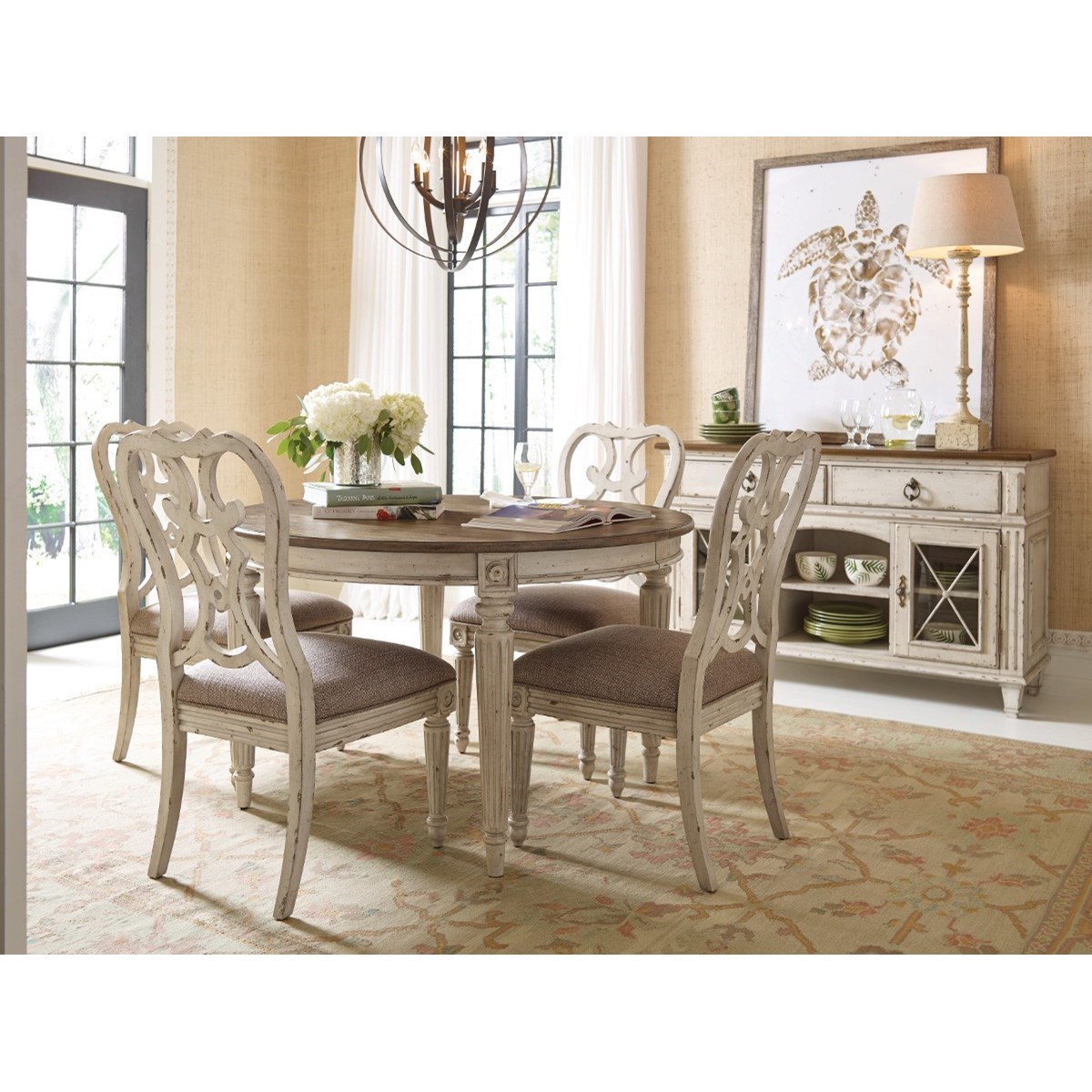 American Drew SOUTHBURY Round Dining Table with Leaves | Lindy's ...