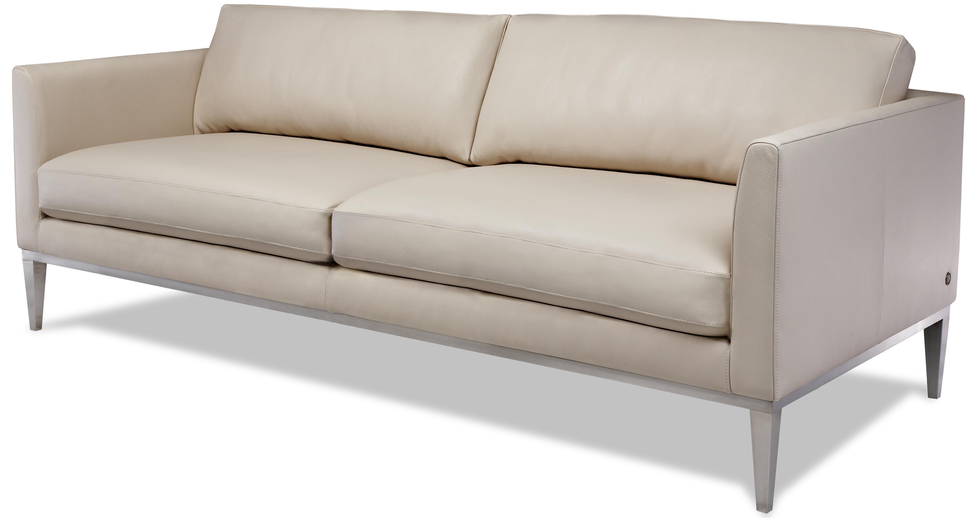 American Leather Henley Contemporary Sofa with High Leg Base ...