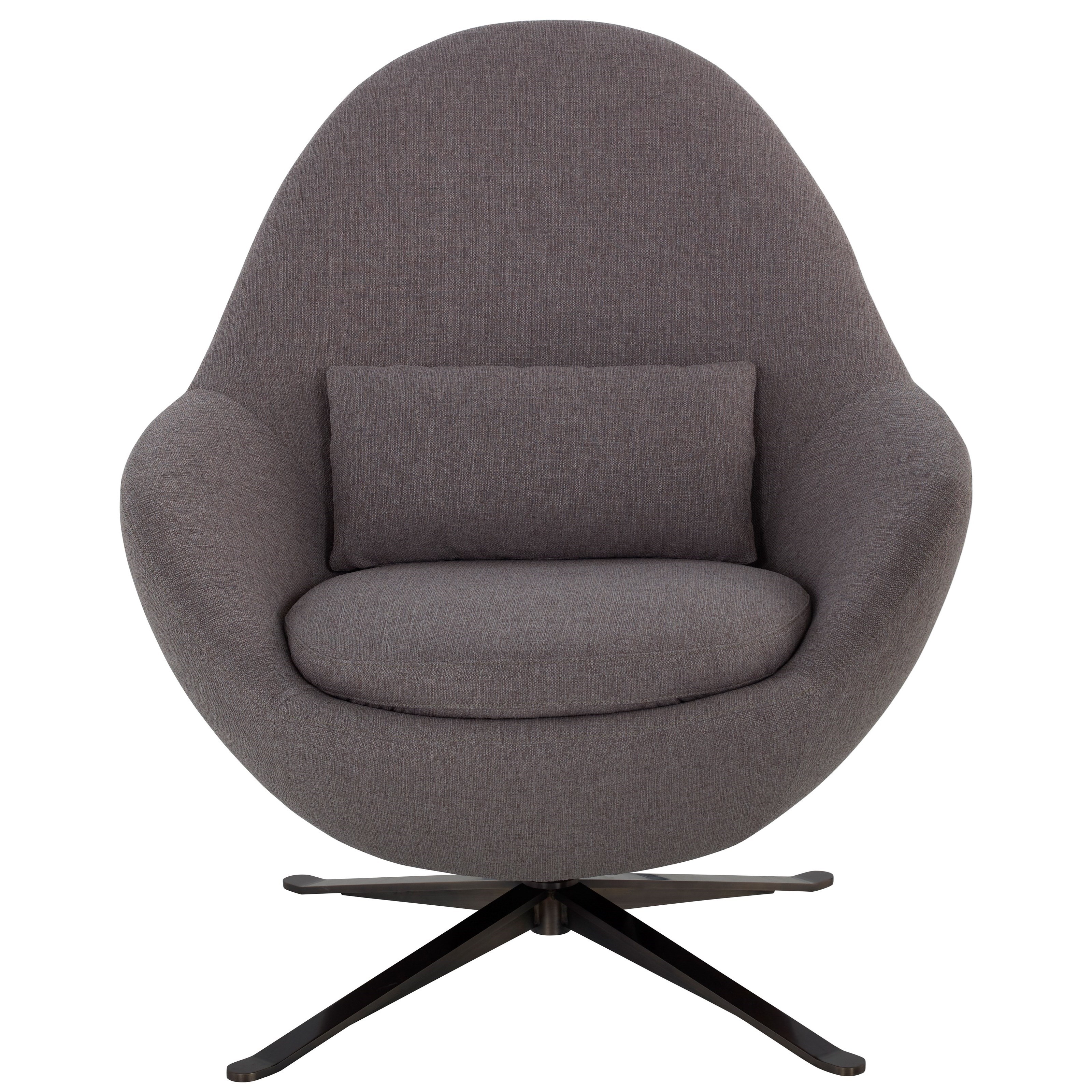 American Leather Jude Contemporary Round Swivel Chair | Sprintz ...