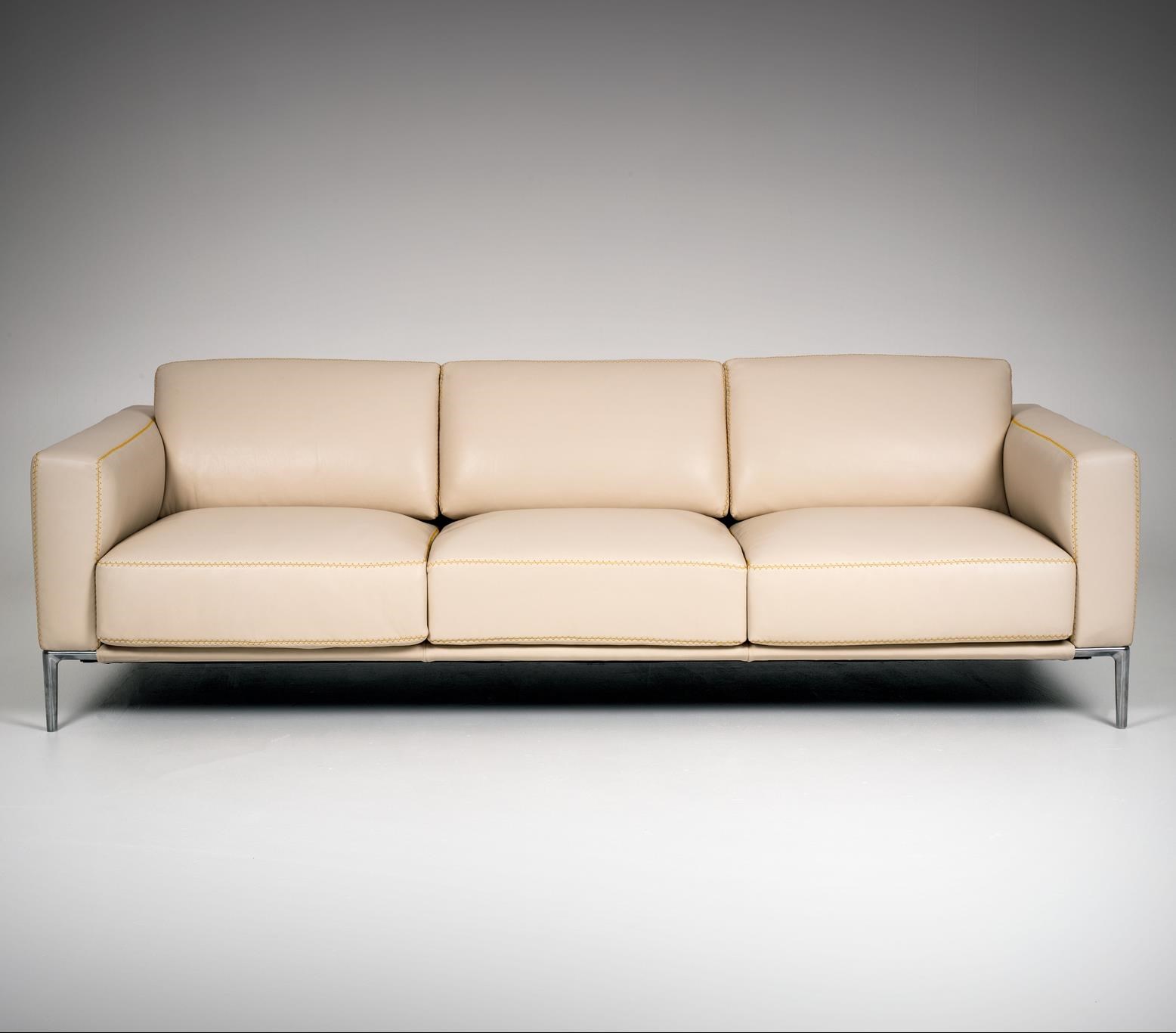 American Leather London Contemporary Customizable Sofa with Metal Legs ...