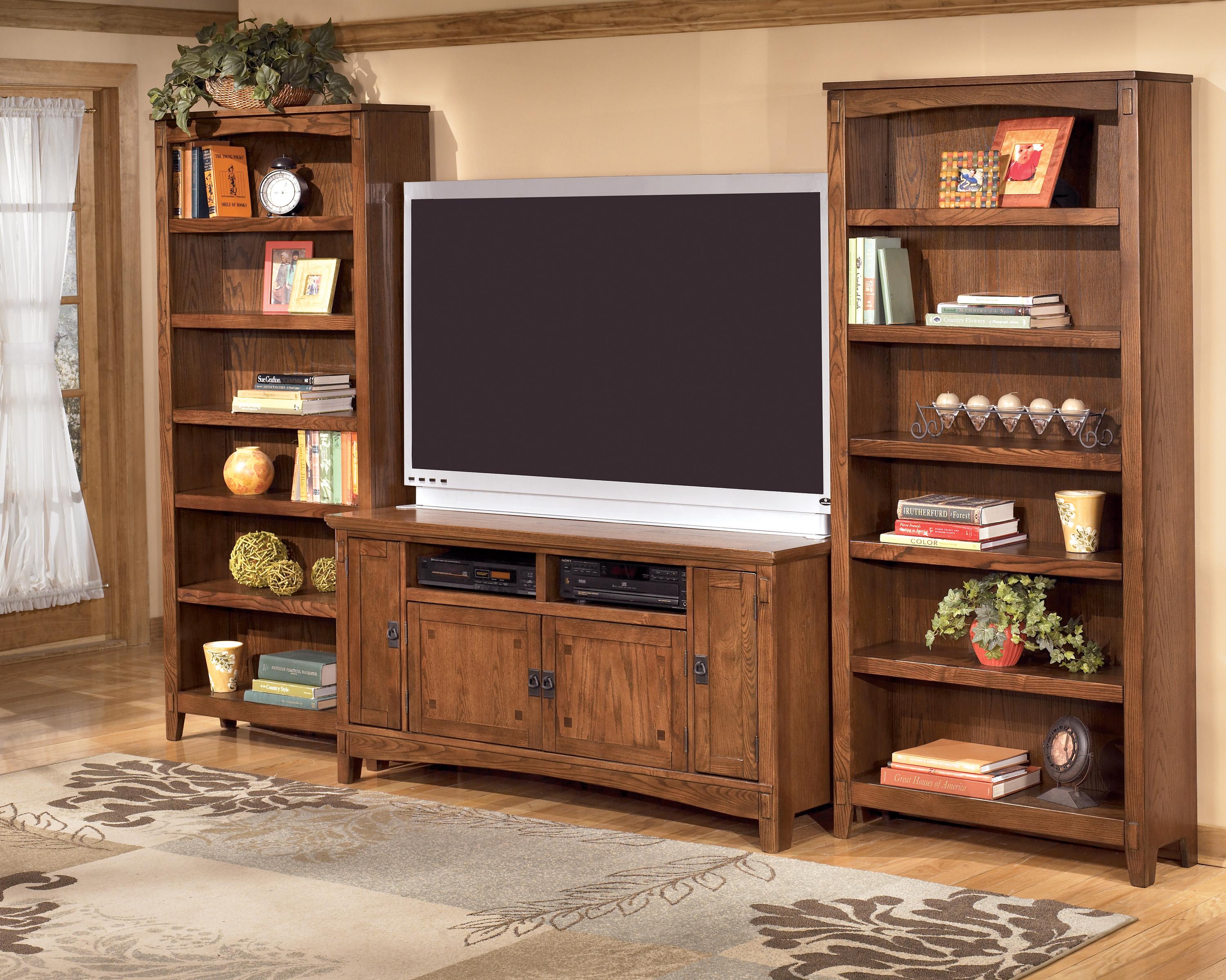 Ashley Furniture Cross Island W319-38 60 Inch Oak TV Stand with Mission ...