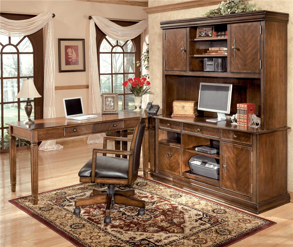 Signature Design by Ashley Hamlyn Large Leg Table Desk | Royal ...