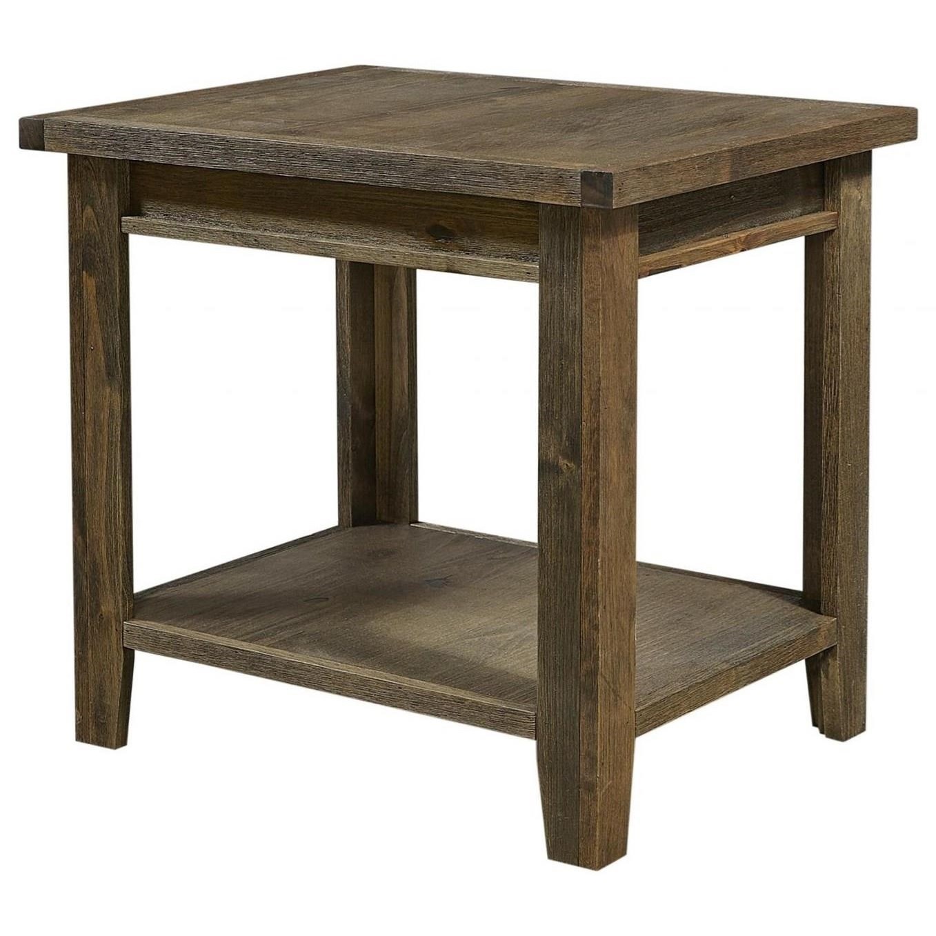 Aspenhome Alder Grove Rectangular End Table with Shelf | Conlin's ...