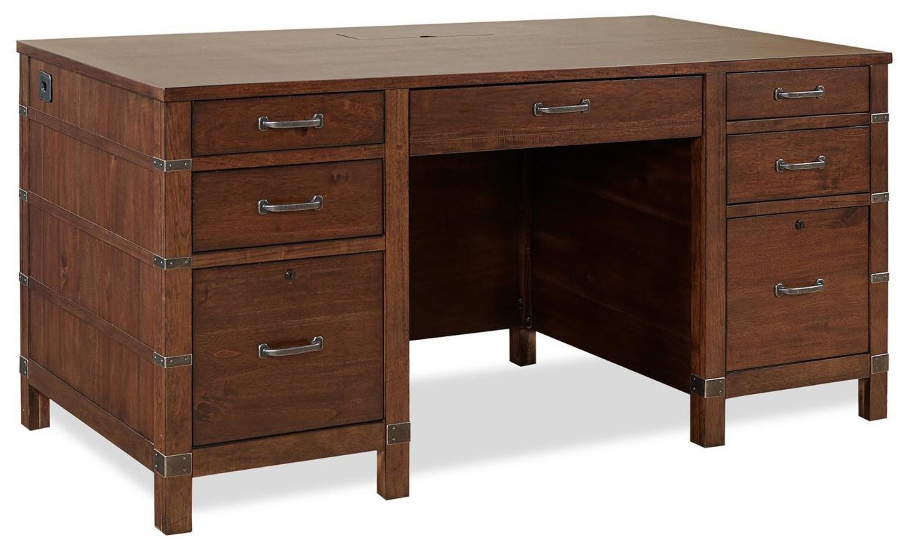 Birch Home Canfield 66" Exec Desk with AC Outlets | Sprintz Furniture ...