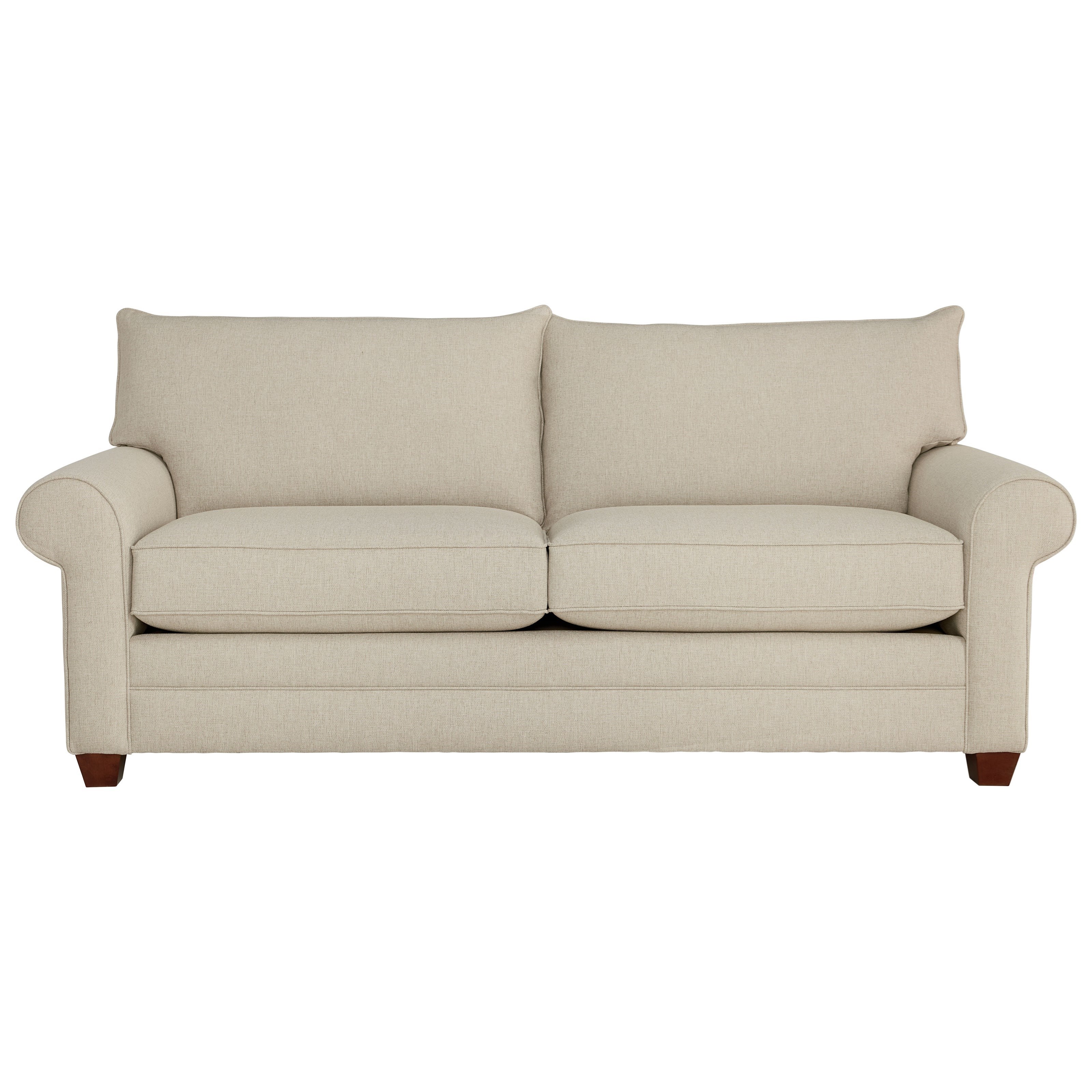 Bassett Alexander Casual 2-Cushion Sofa with Rolled Arms | Wayside ...
