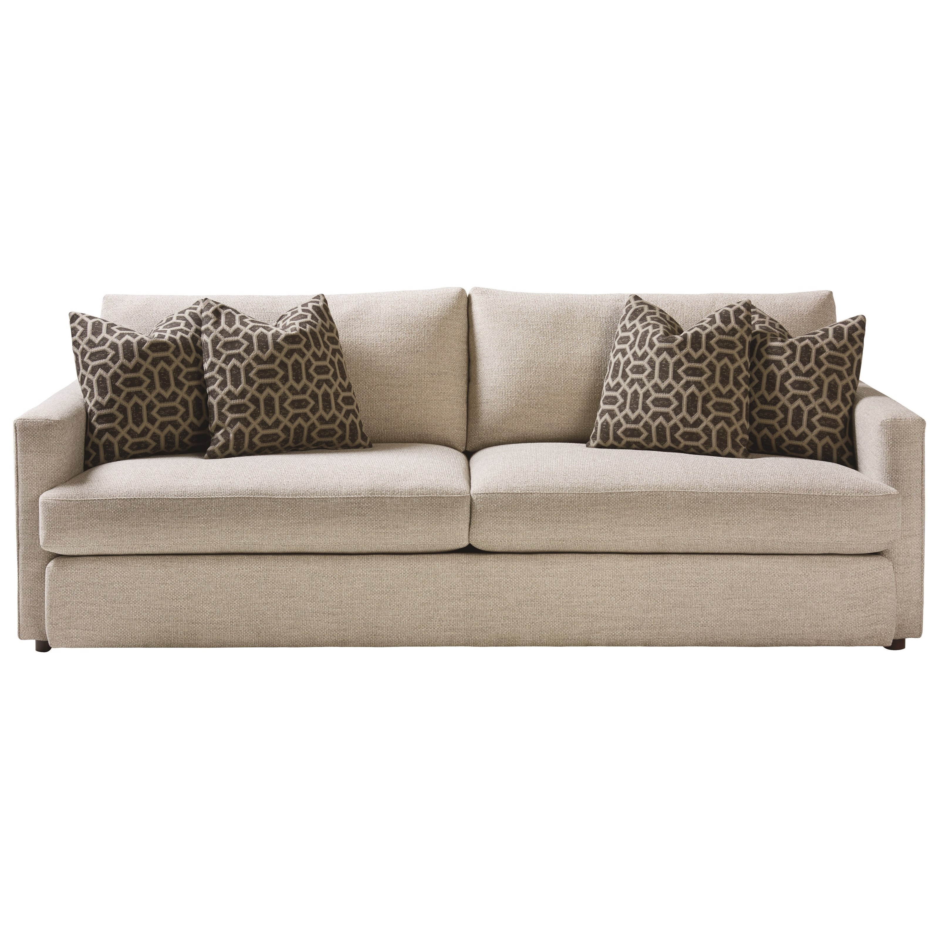 Bassett Allure Contemporary Sofa with Track Arms | Bassett of Cool ...