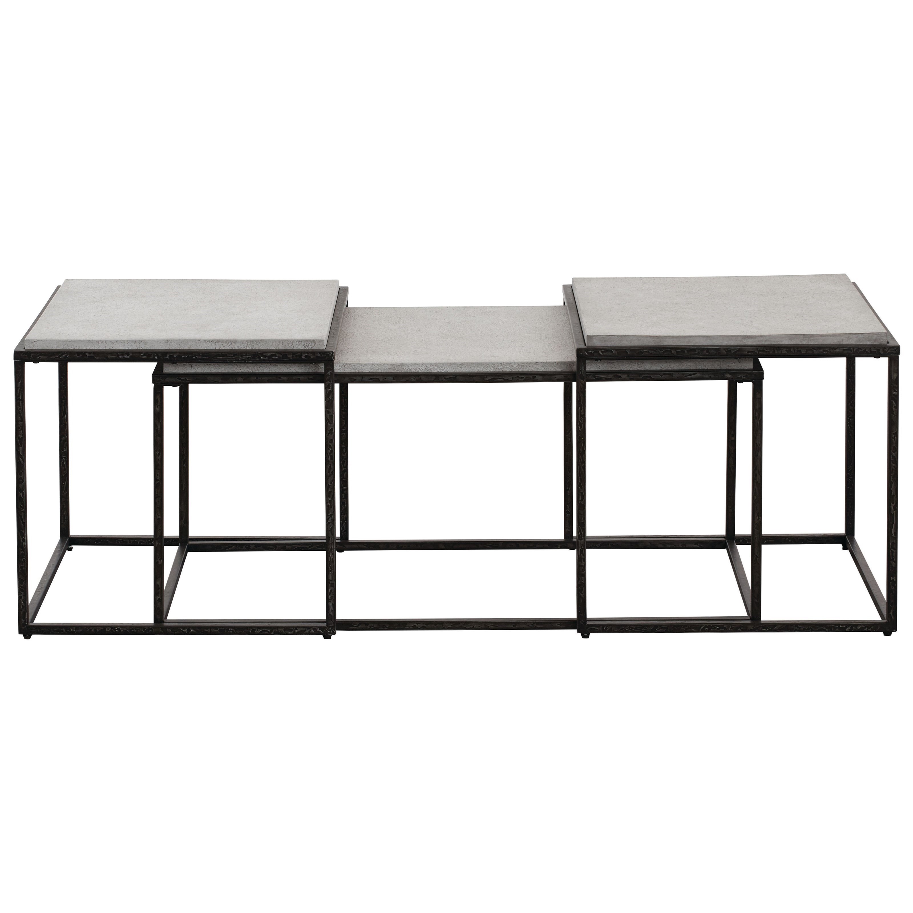 Bassett Boulder Modern Industrial Bunching Cocktail Table | Bassett of ...