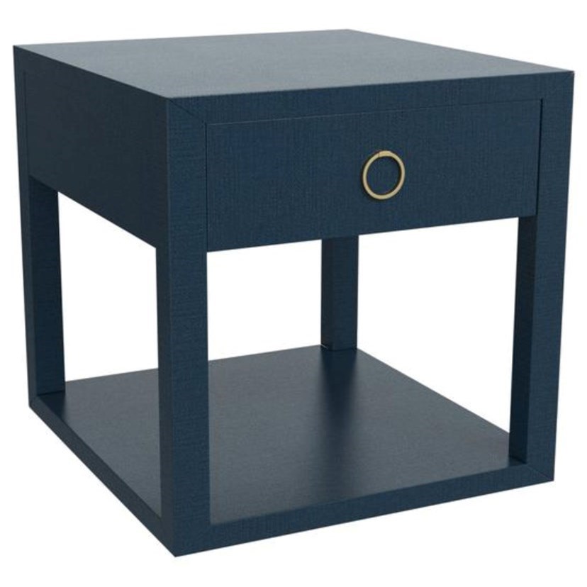Bassett Ventura Transitional Raffia End / Bedside Table with 1 Drawer ...