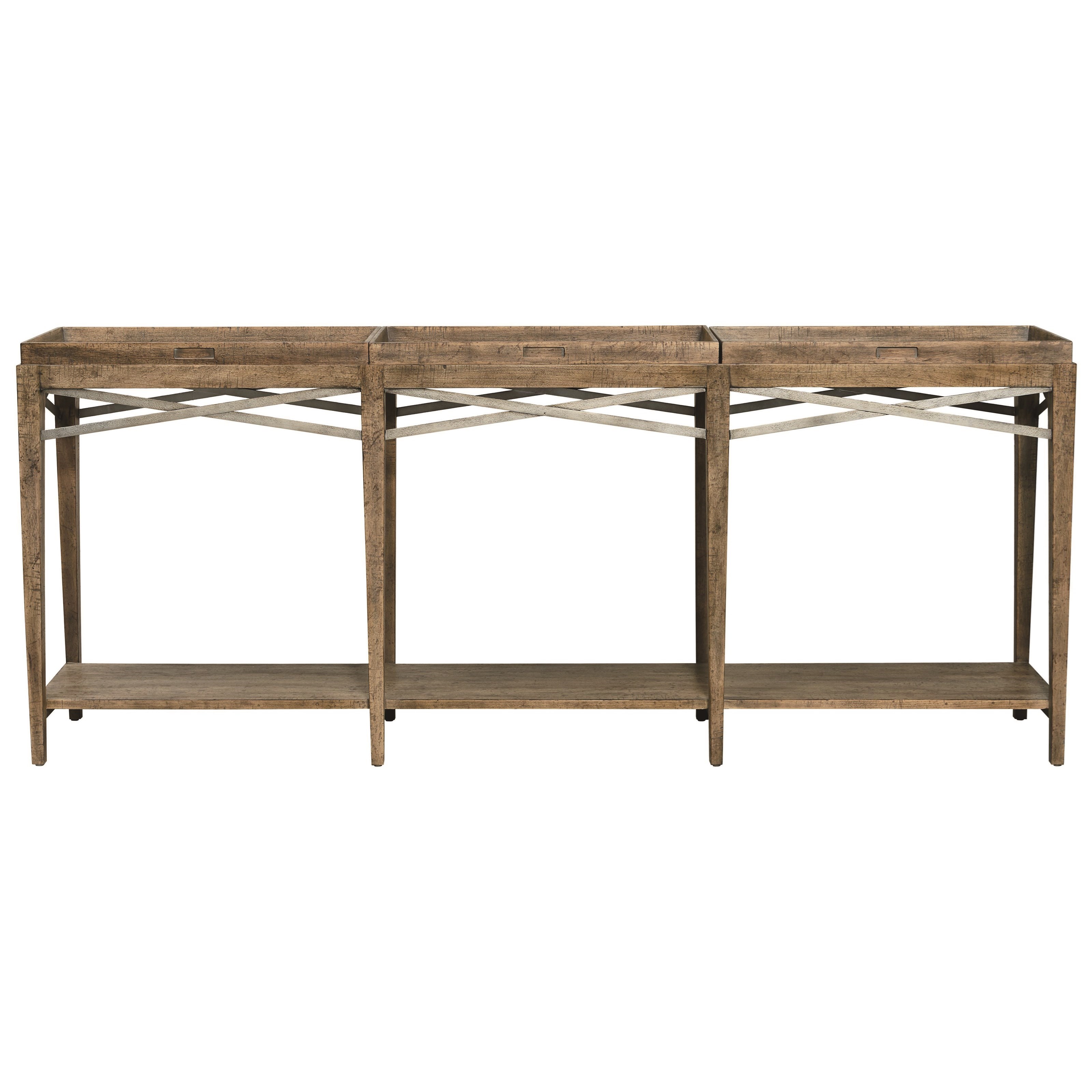 Bassett Woodridge Transitional Console Table with Removable Trays ...