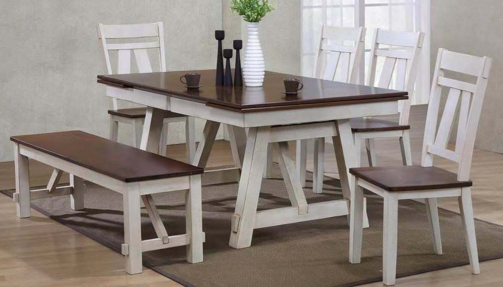Farmhouse Dining Set With Bench - This item white dining room set with ...