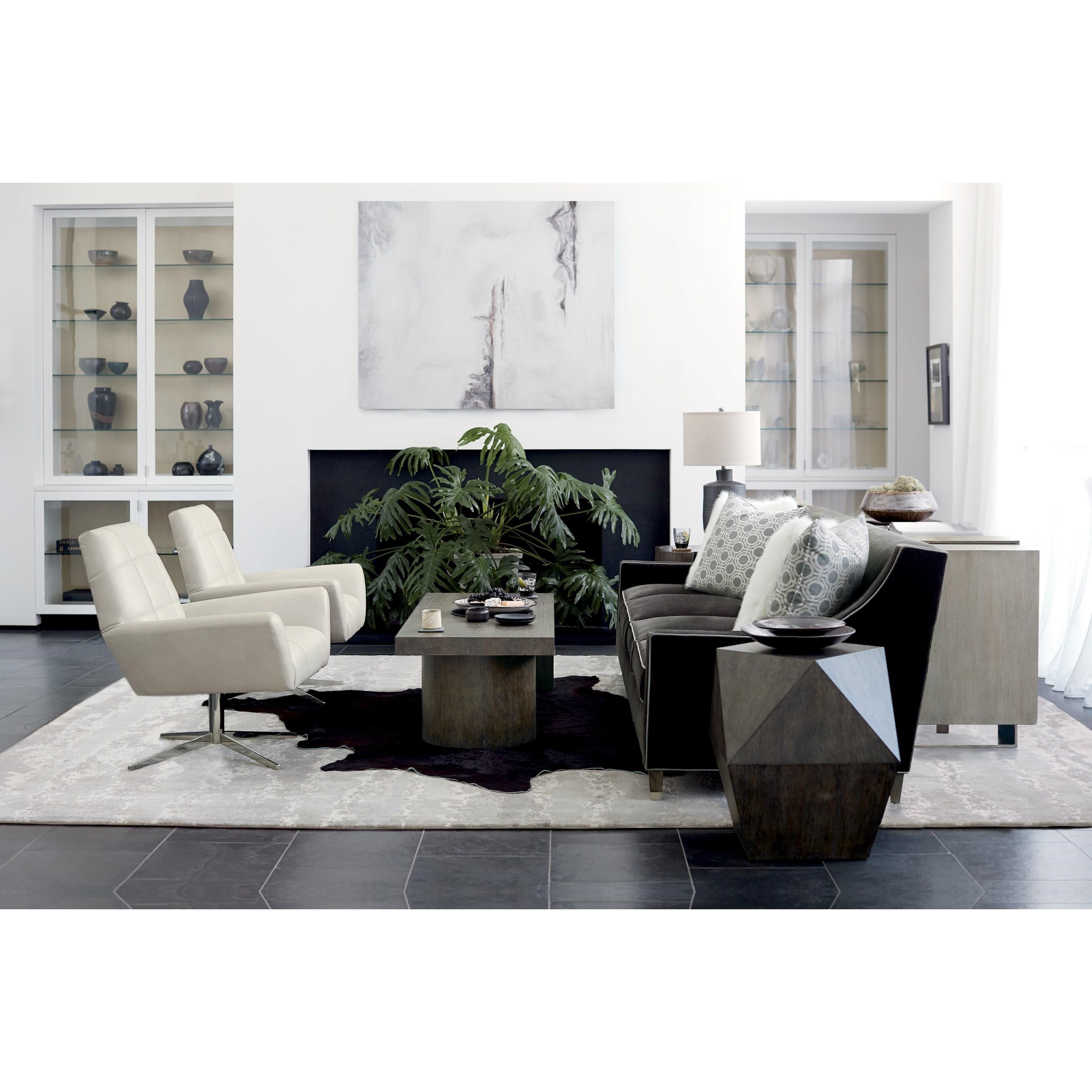 Bernhardt Linea 384-022B Transitional Rectangular Cocktail Table with ...