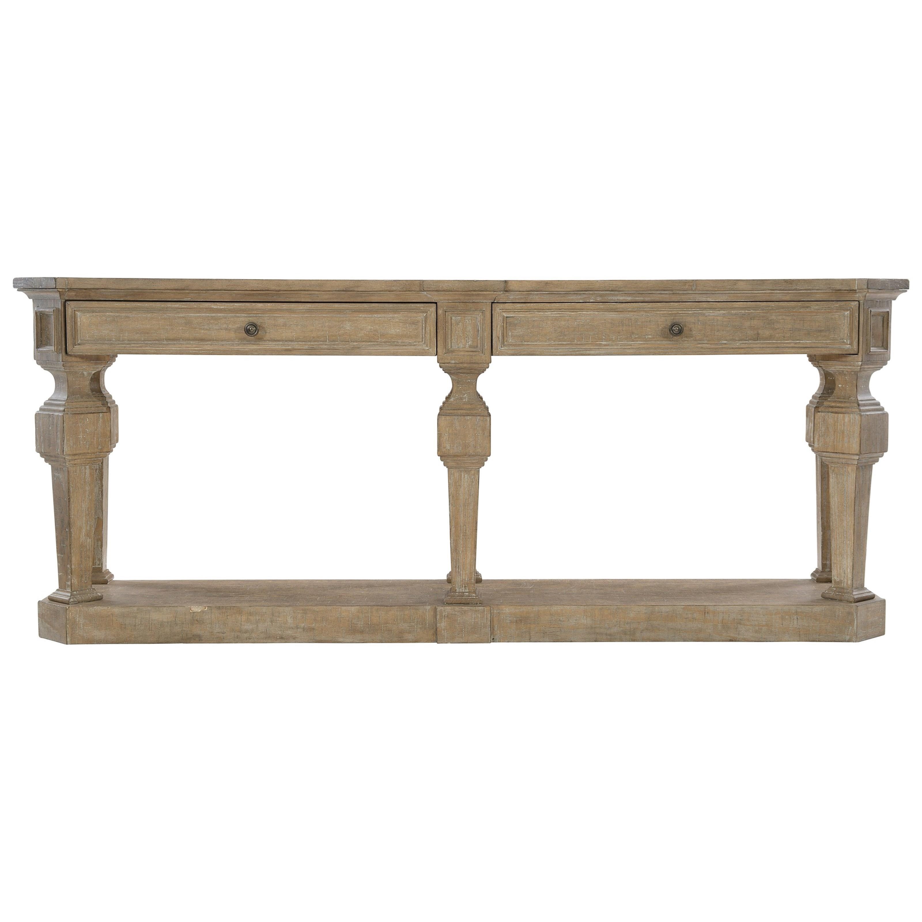 Bernhardt Villa Toscana Traditional 2-Drawer Console Table with Turned ...