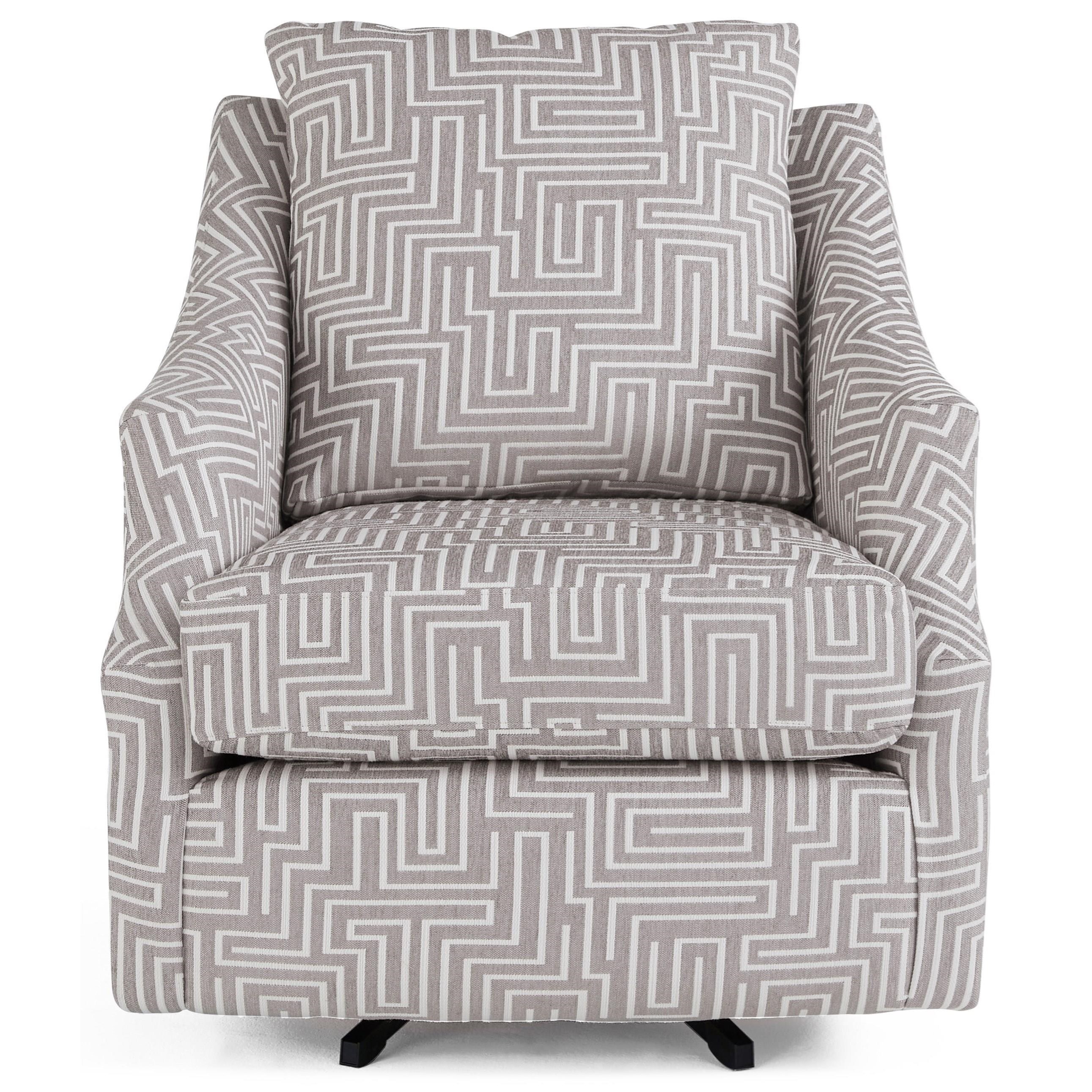 Best Home Furnishings Flutter Contemporary Swivel Chair with Reversible ...
