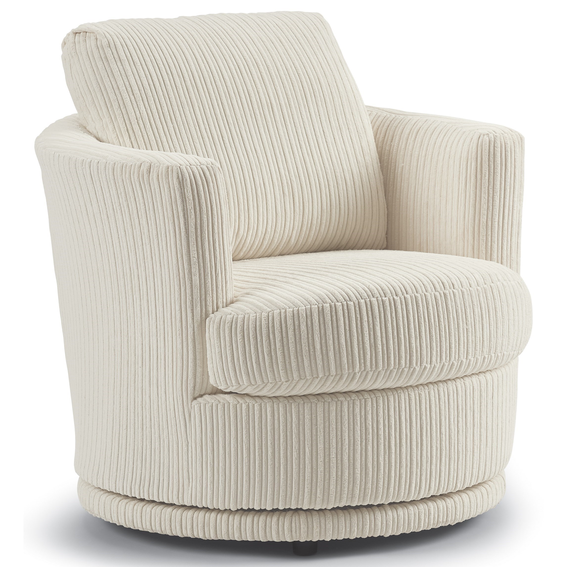 Best Home Furnishings Tina 2998 Mid-Century Modern Swivel Barrel Chair ...