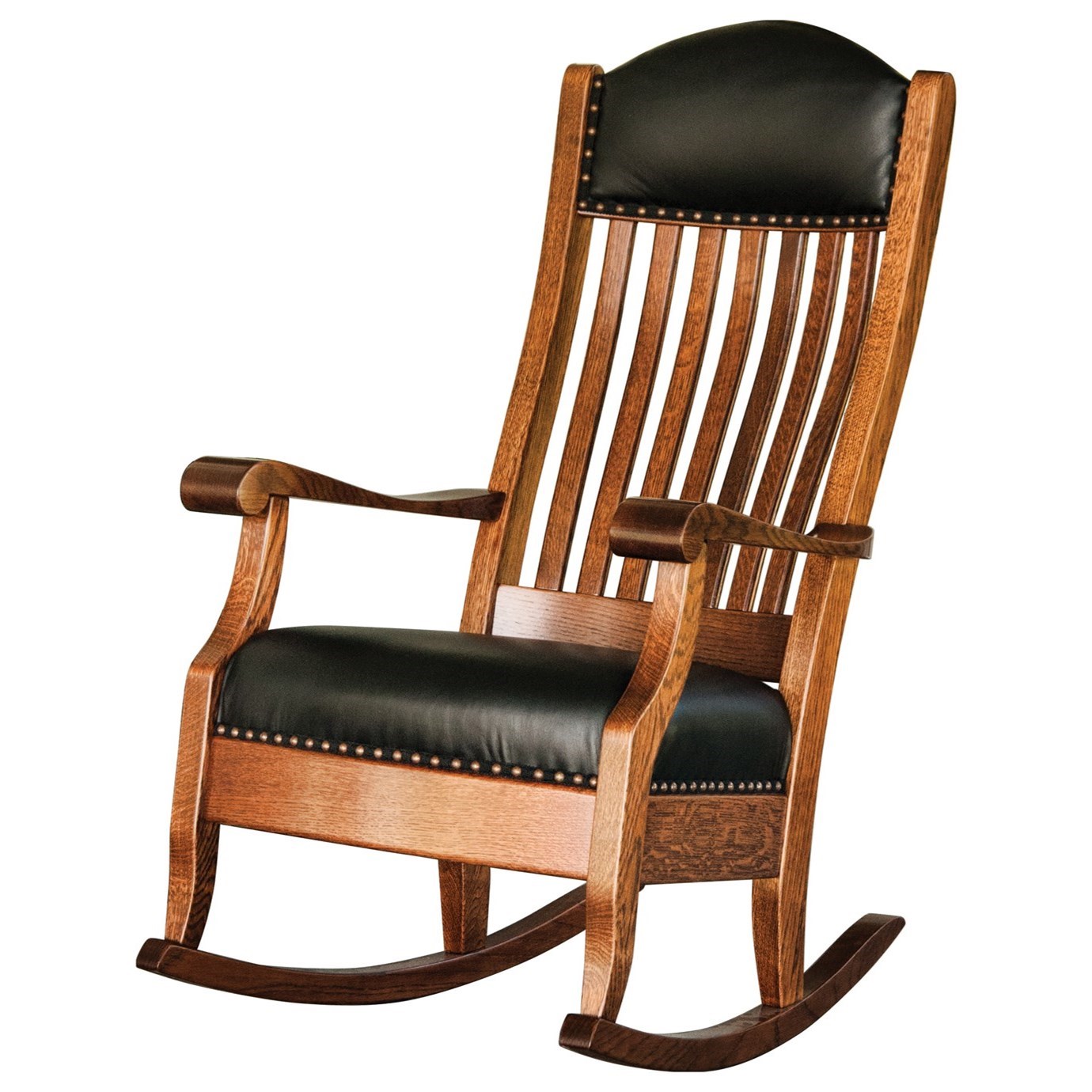 Buckeye Rockers Rockers Solid Wood Rocker with Nailhead Trim | Wayside ...
