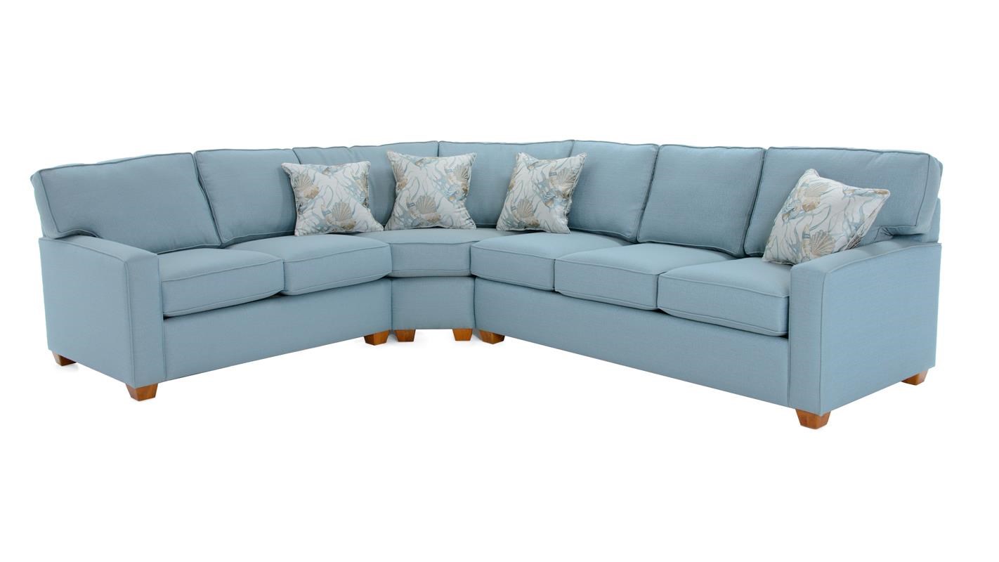 Capris Furniture 145 145 Sect 2 Three Piece Sectional Sofa with RAF ...