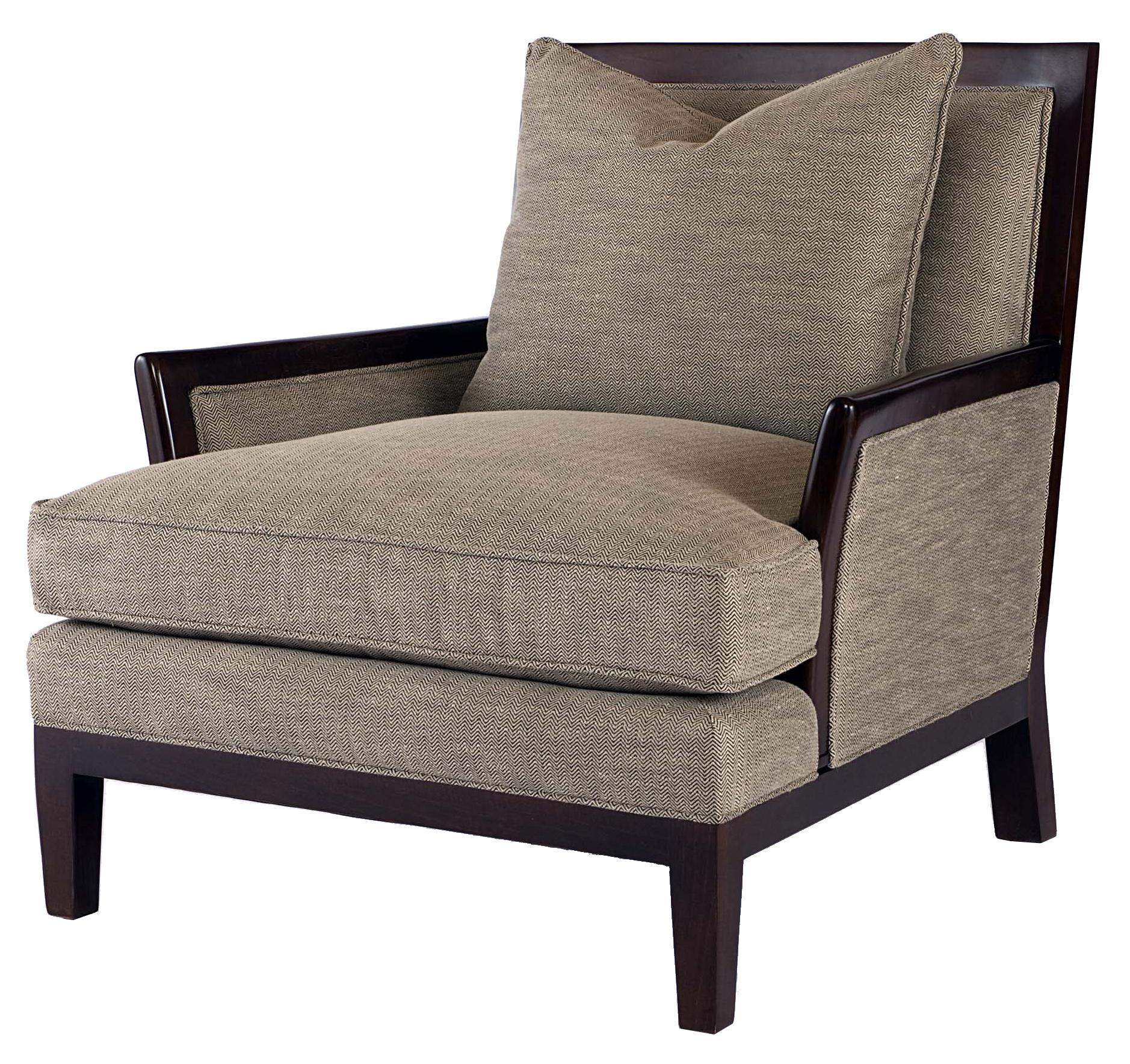 Century Signature Upholstered Accents Exposed Wood Accent Chair with ...